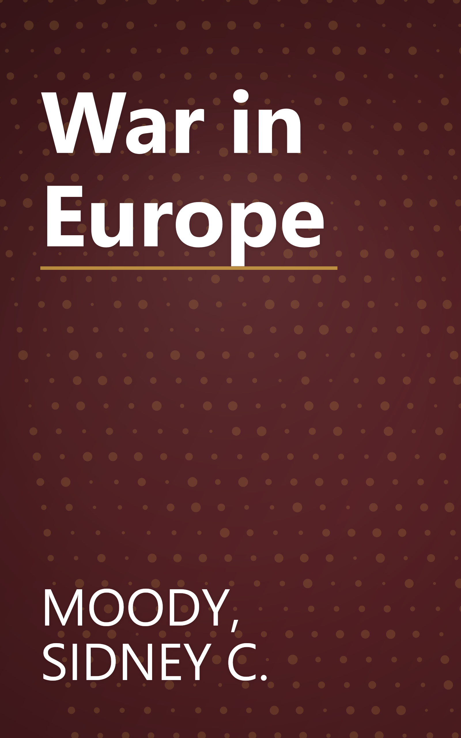 War in Europe book cover