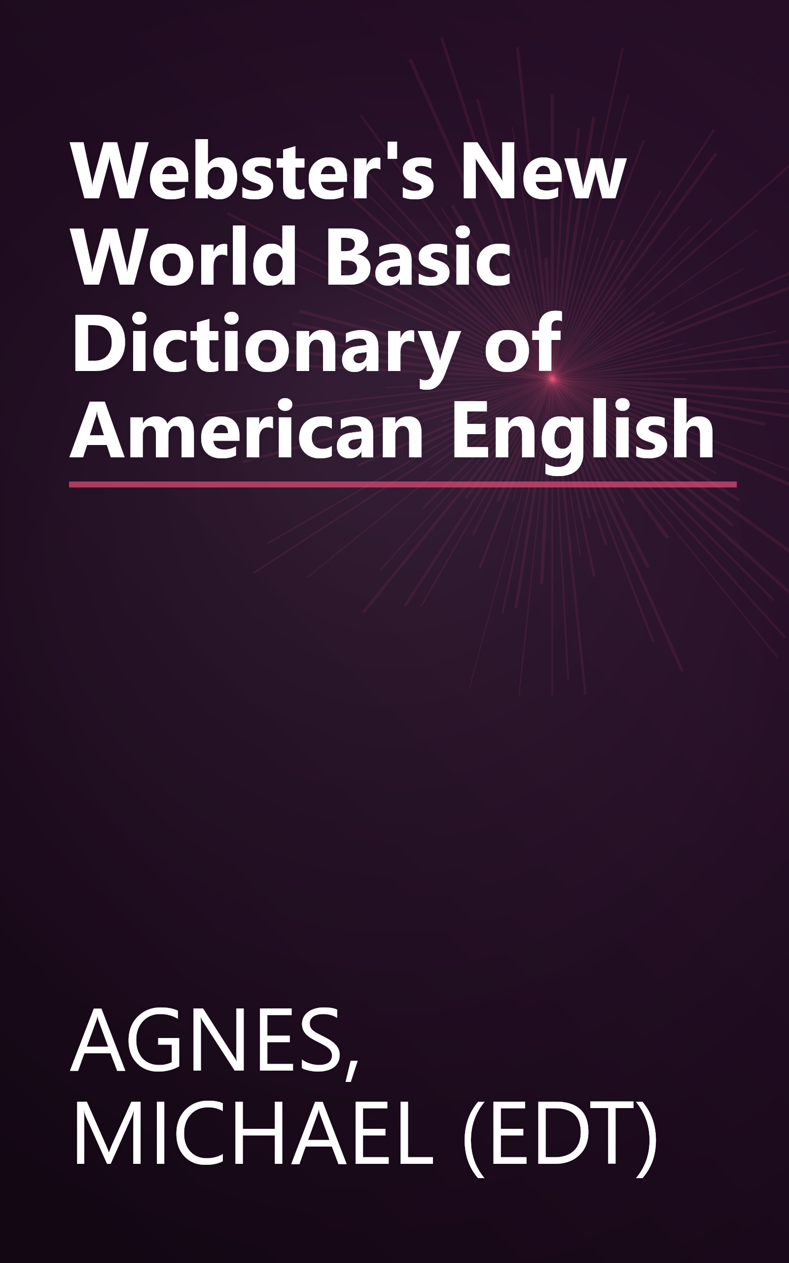 Webster's New World Basic Dictionary of American English book cover