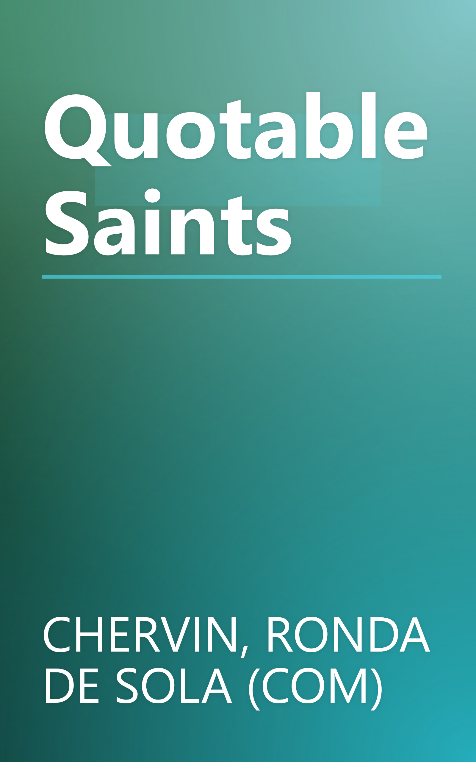 Quotable Saints book cover