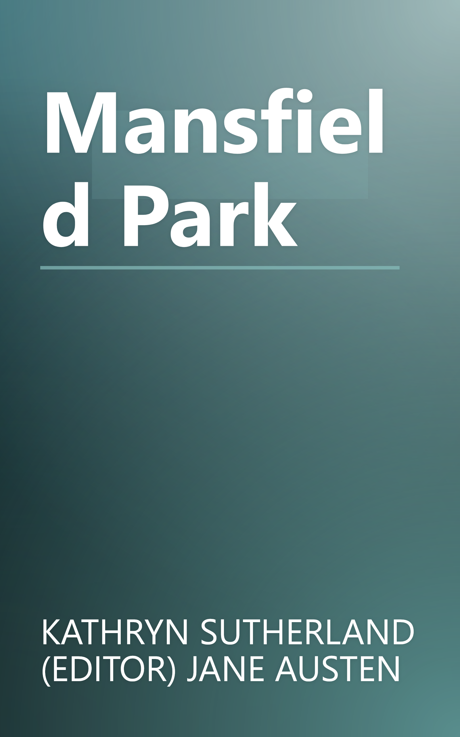 Mansfield Park book cover