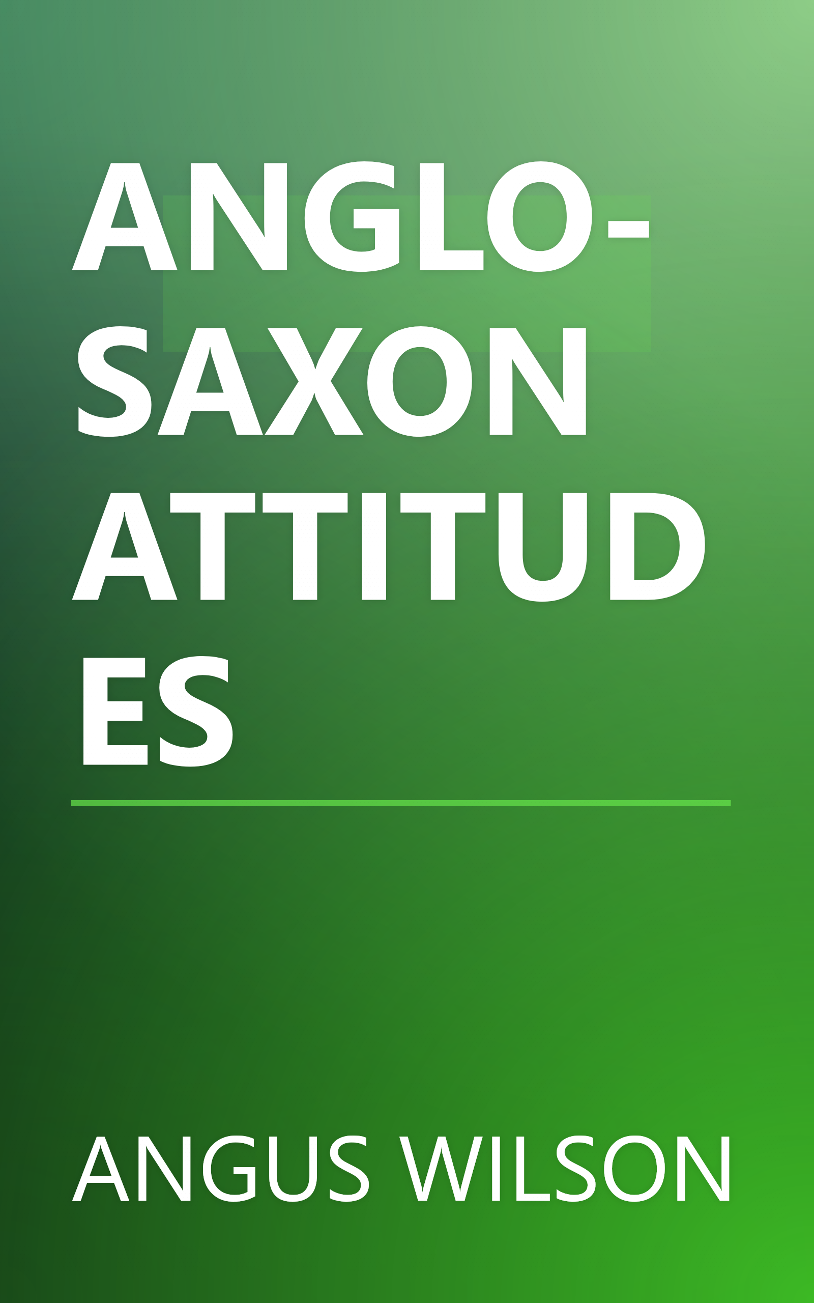 ANGLO-SAXON ATTITUDES book cover