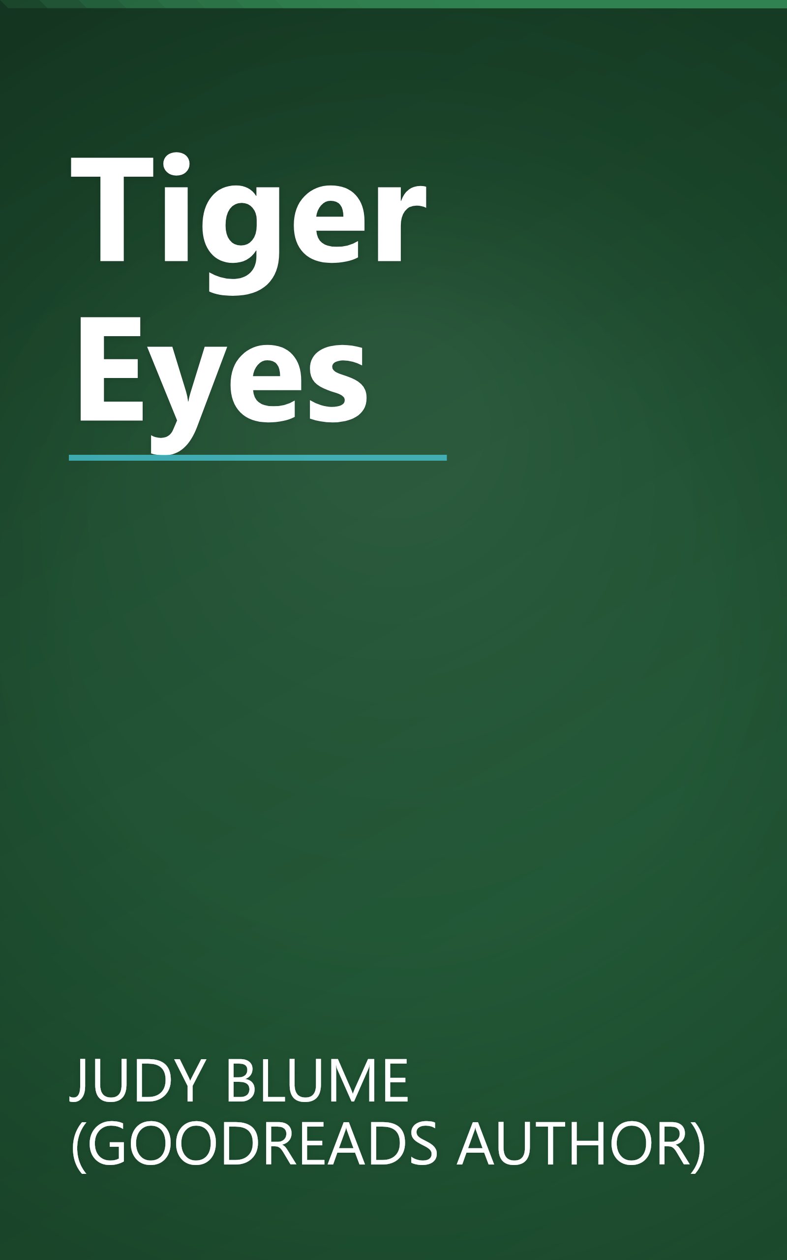 Tiger Eyes book cover