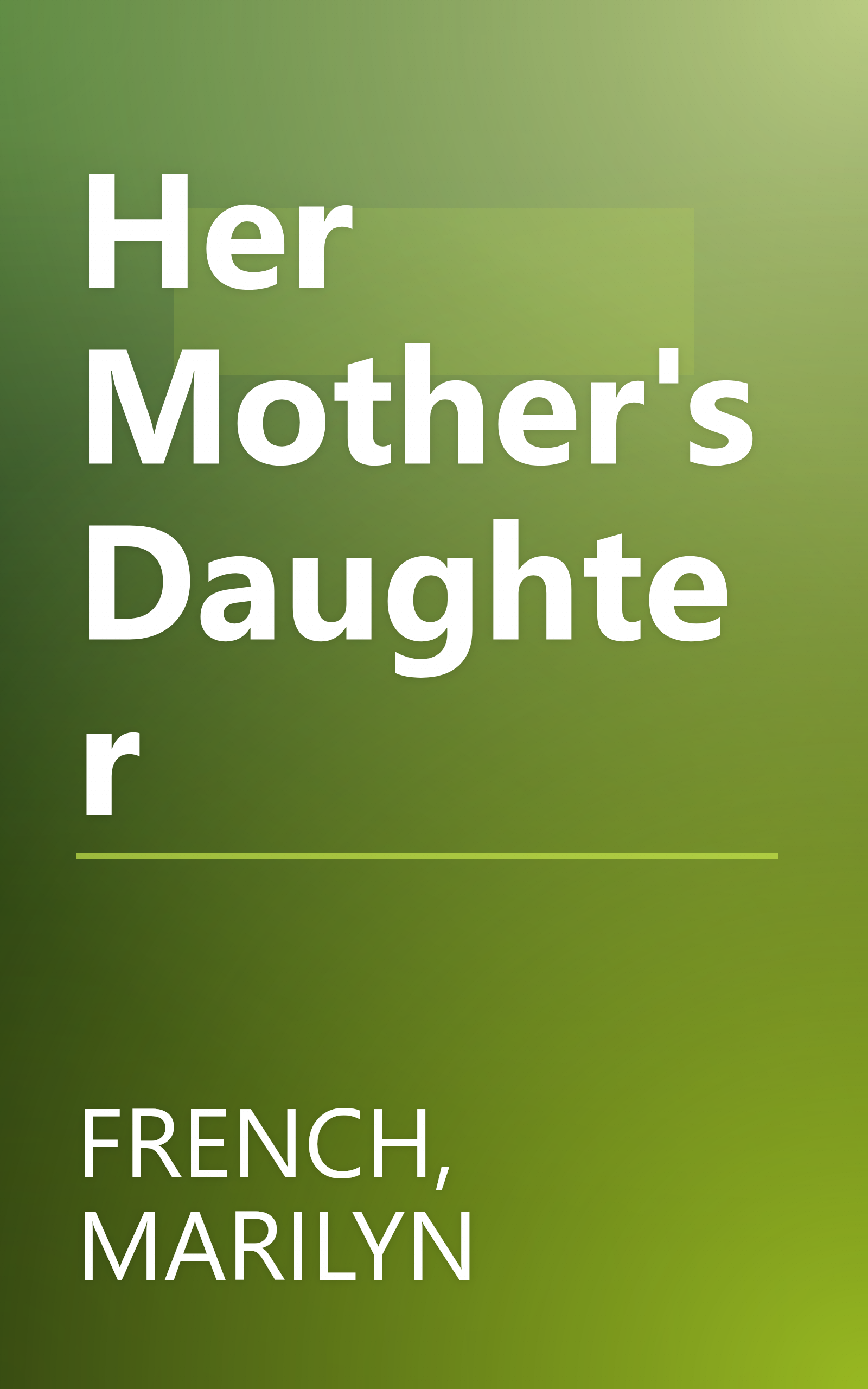 Her Mother's Daughter book cover