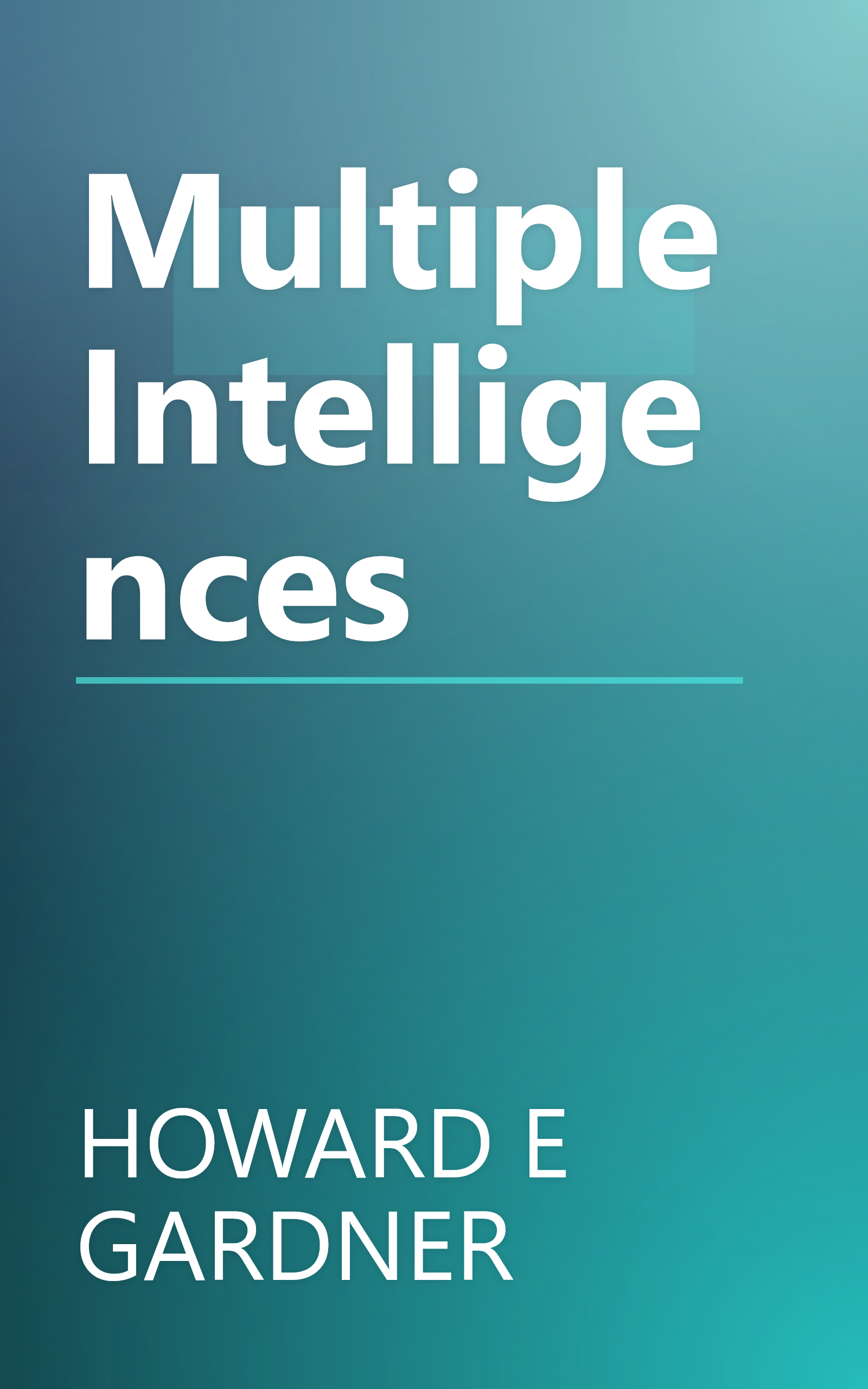 Multiple Intelligences book cover