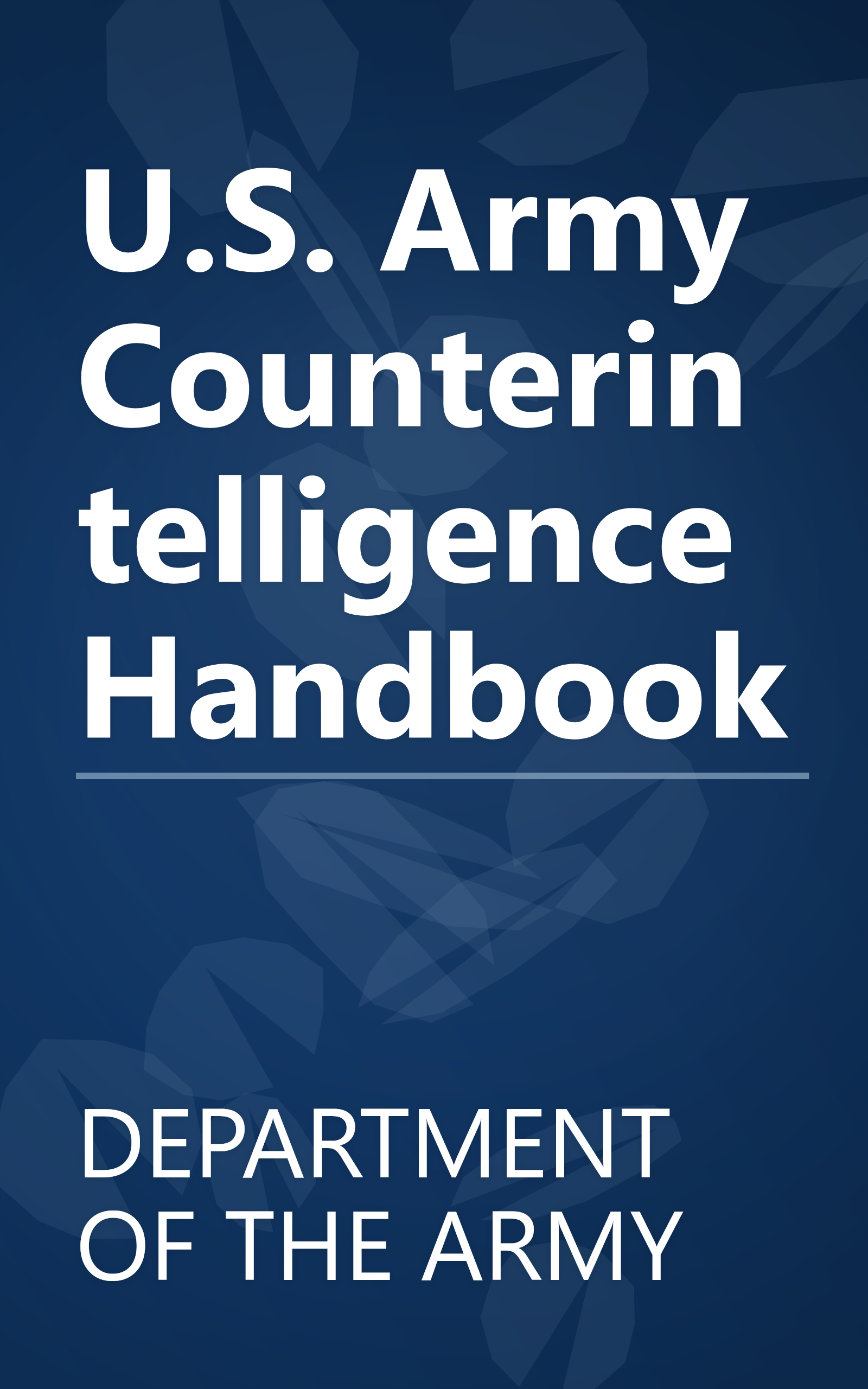 U.S. Army Counterintelligence Handbook book cover