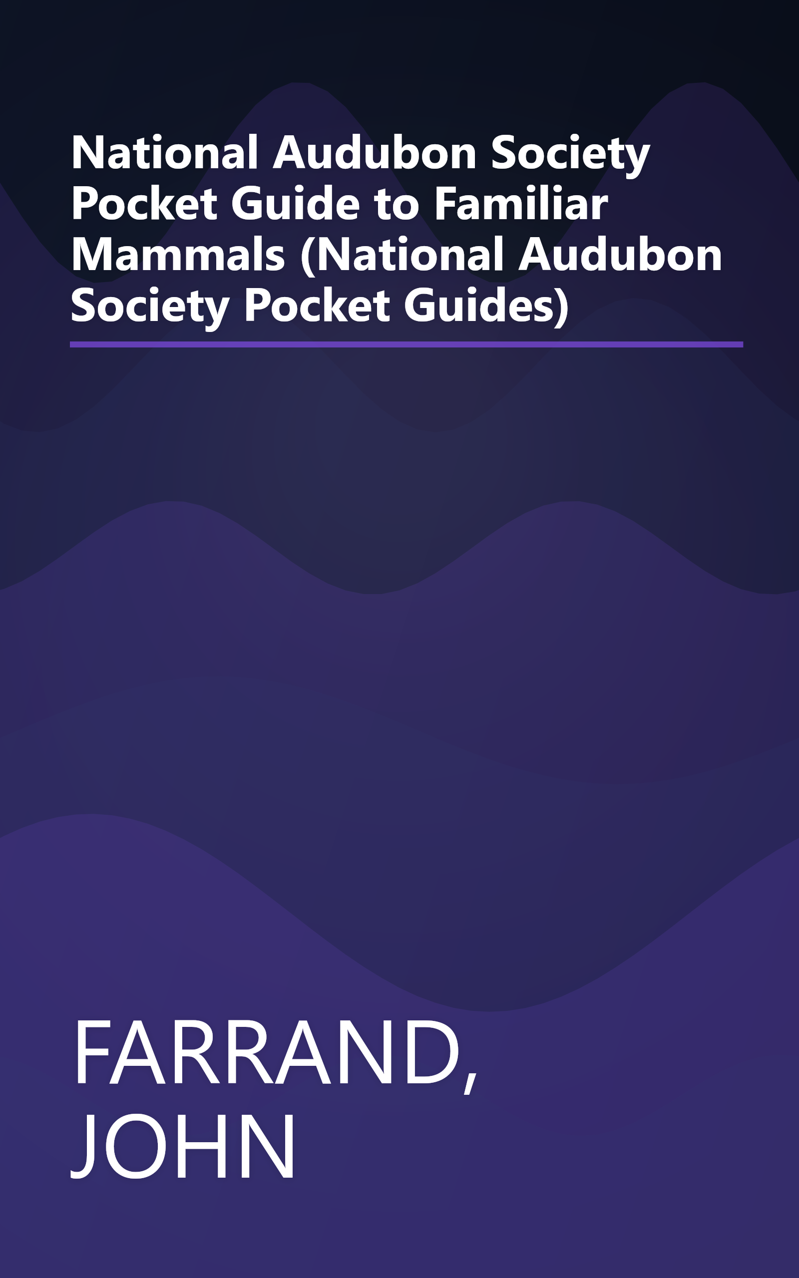 National Audubon Society Pocket Guide to Familiar Mammals (National Audubon Society Pocket Guides) book cover
