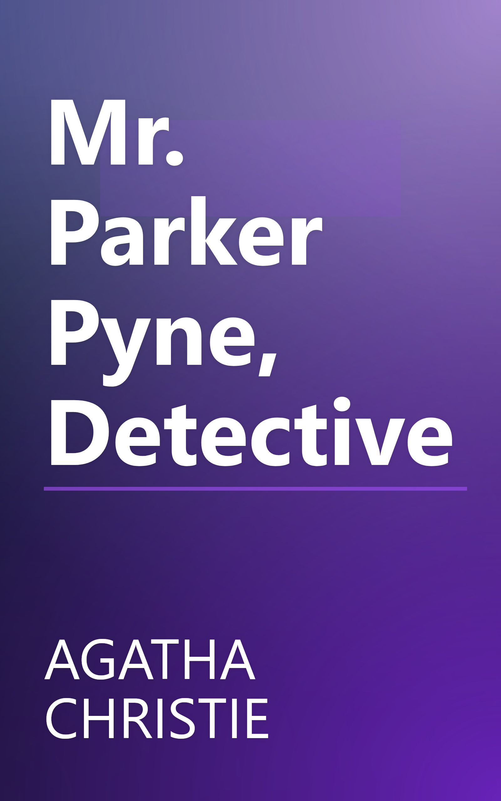 Mr. Parker Pyne, Detective book cover