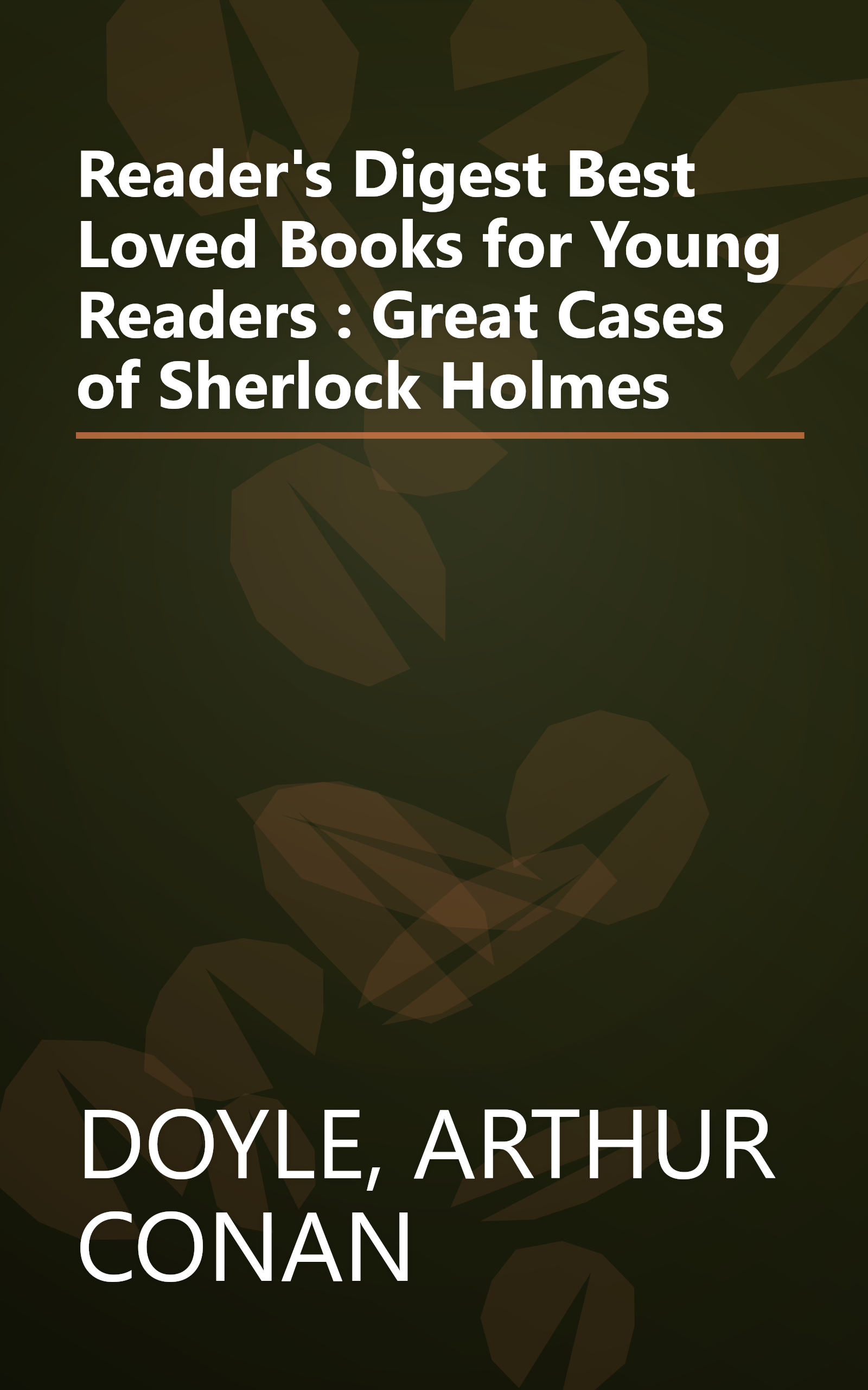 Reader's Digest Best Loved Books for Young Readers : Great Cases of Sherlock Holmes book cover