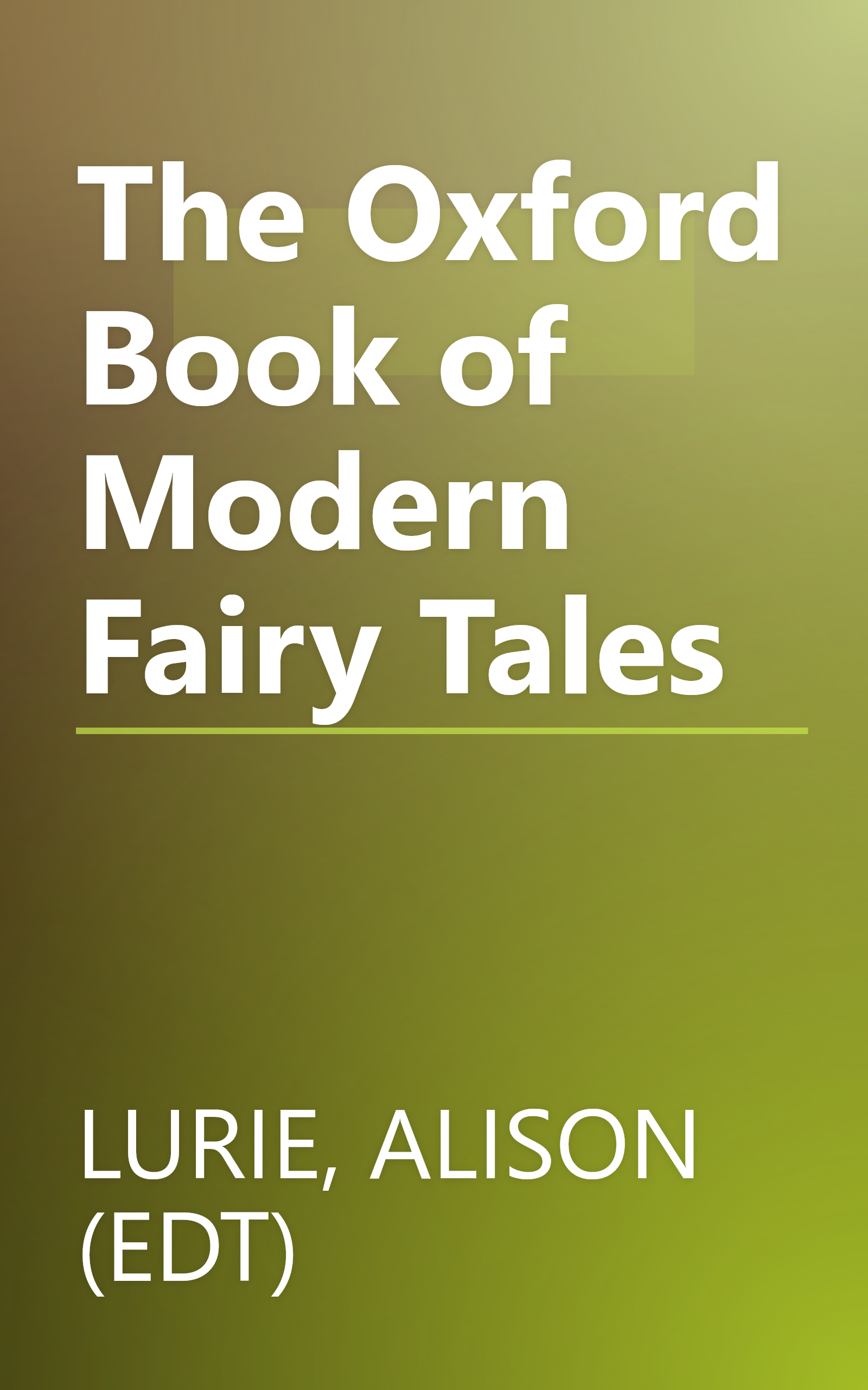 The Oxford Book of Modern Fairy Tales book cover