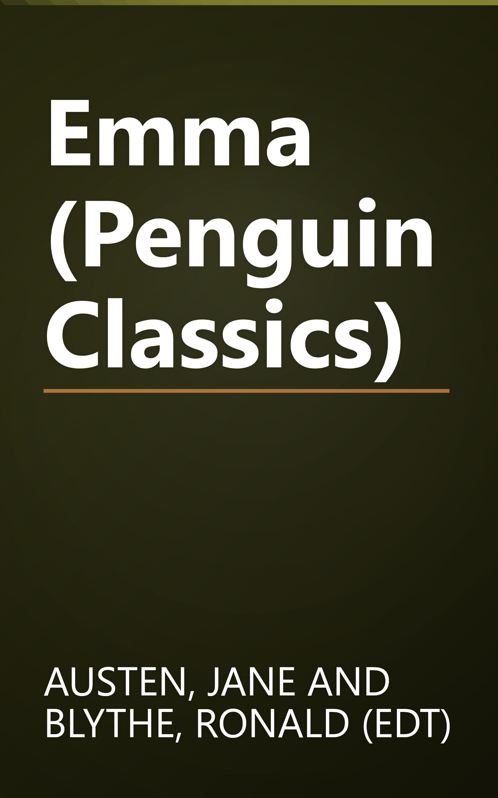 Emma (Penguin Classics) book cover