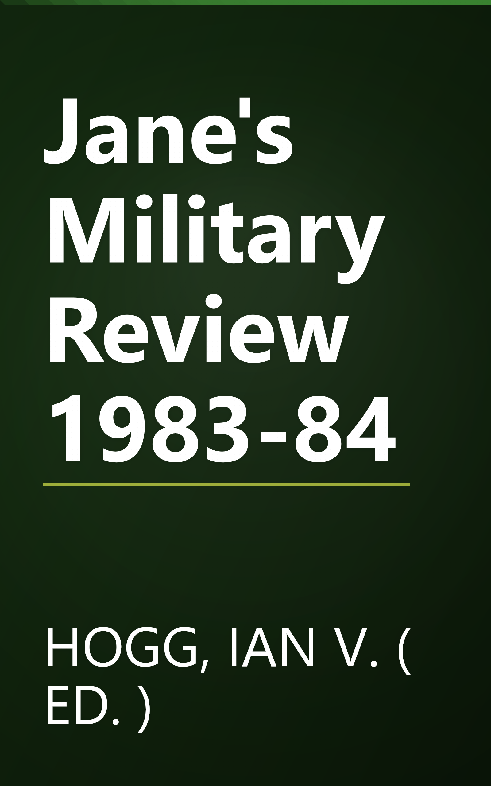 Jane's Military Review 1983-84 book cover