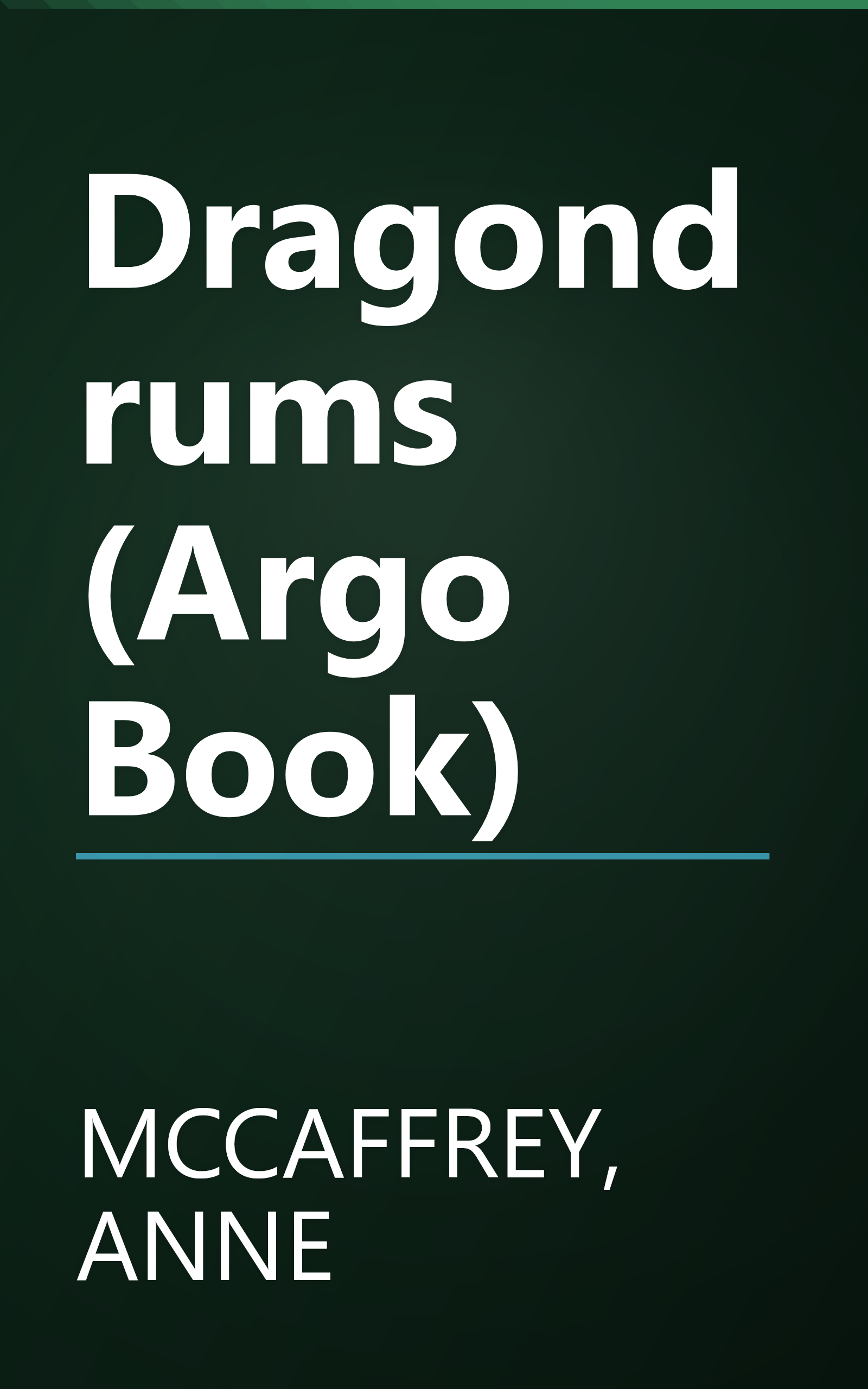 Dragondrums (Argo Book) book cover