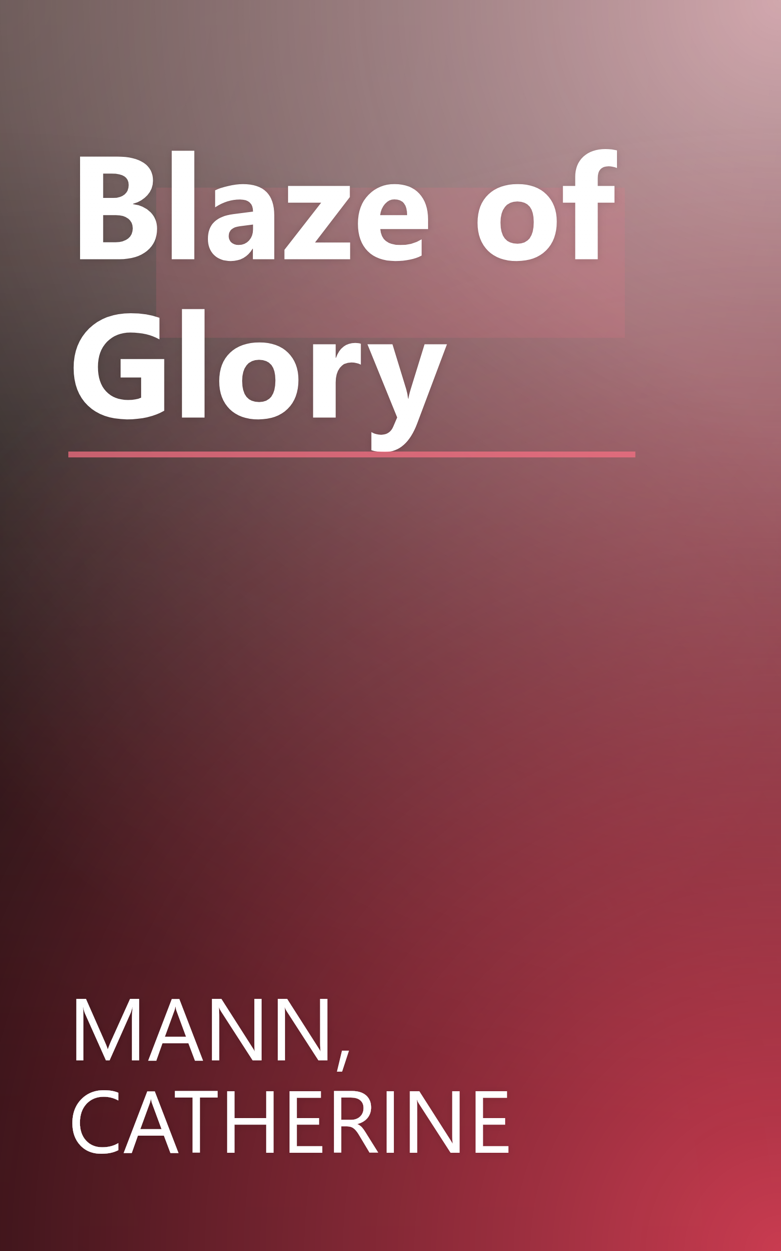 Blaze of Glory book cover