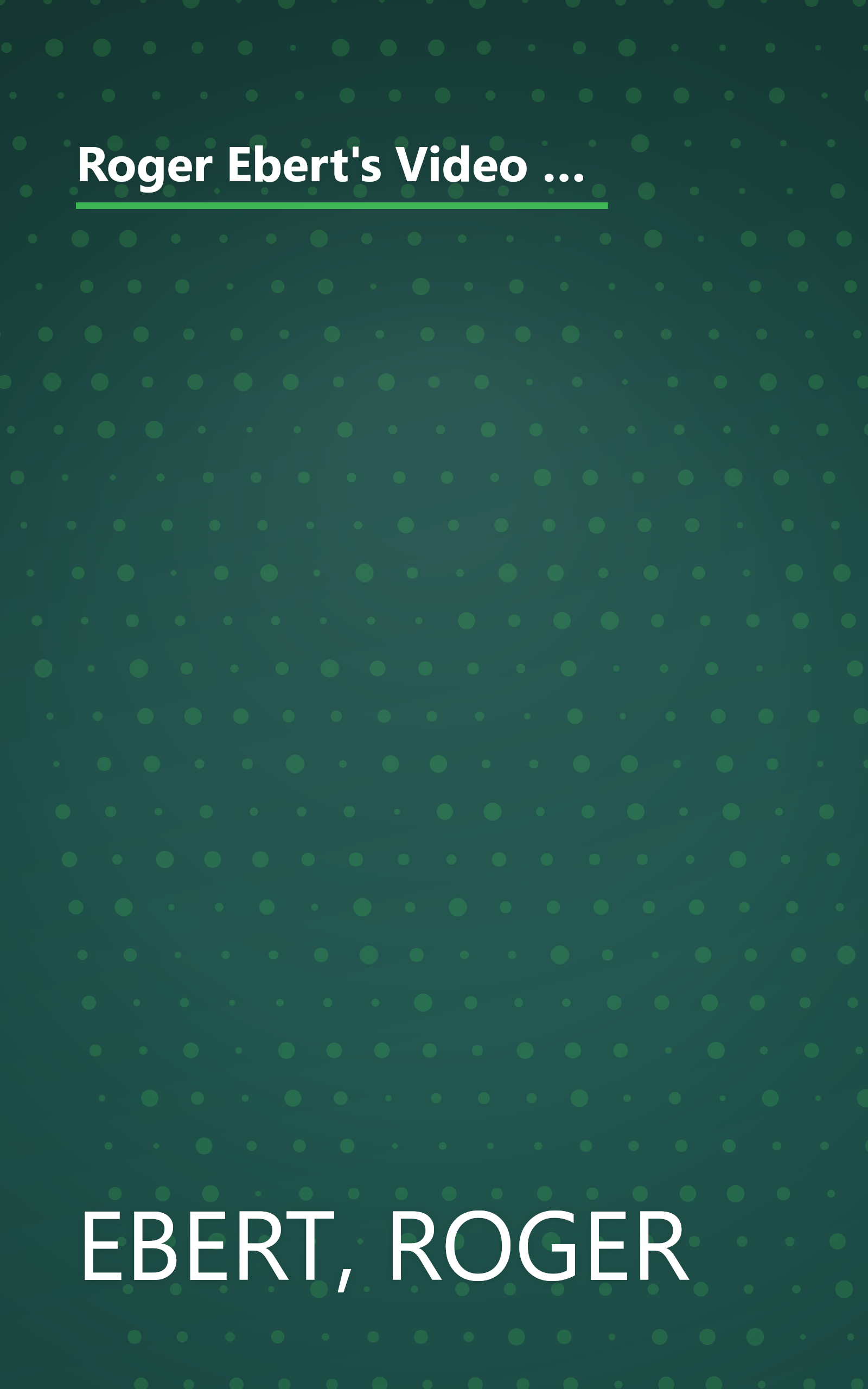 Roger Ebert's Video Companion 1996/Roger Ebert's Pocket Video Guide (Roger Ebert's Movie Yearbook) book cover