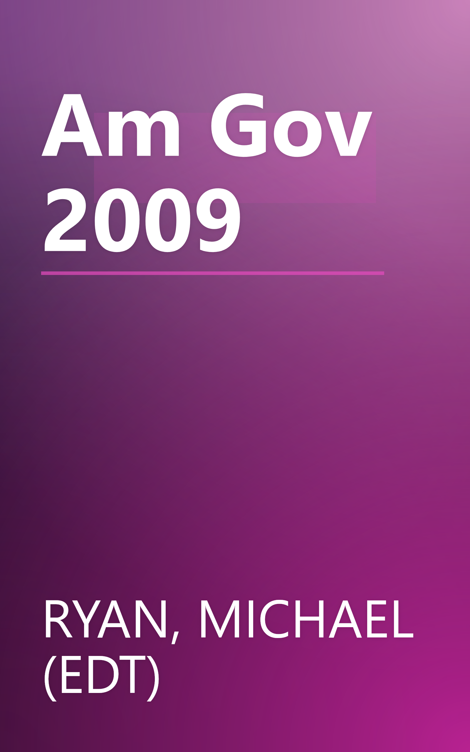 Am Gov 2009 book cover