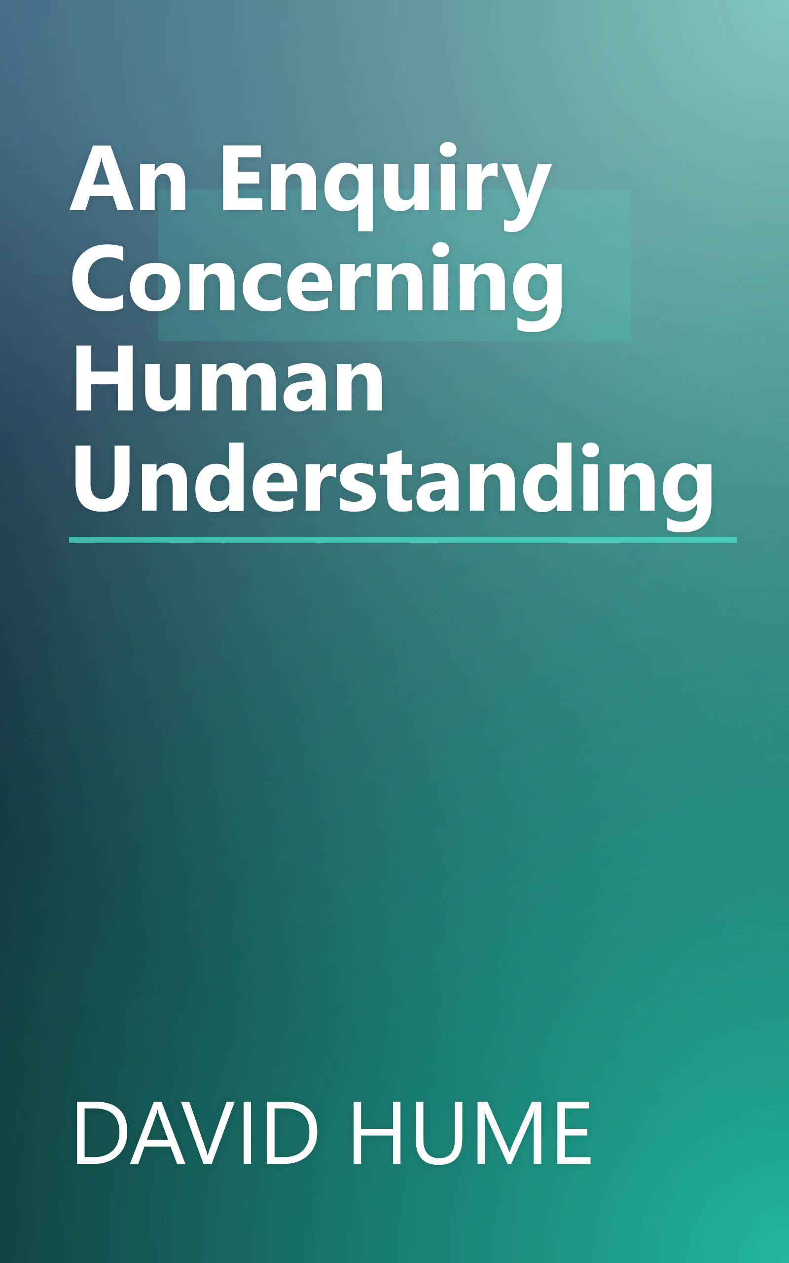 An Enquiry Concerning Human Understanding book cover