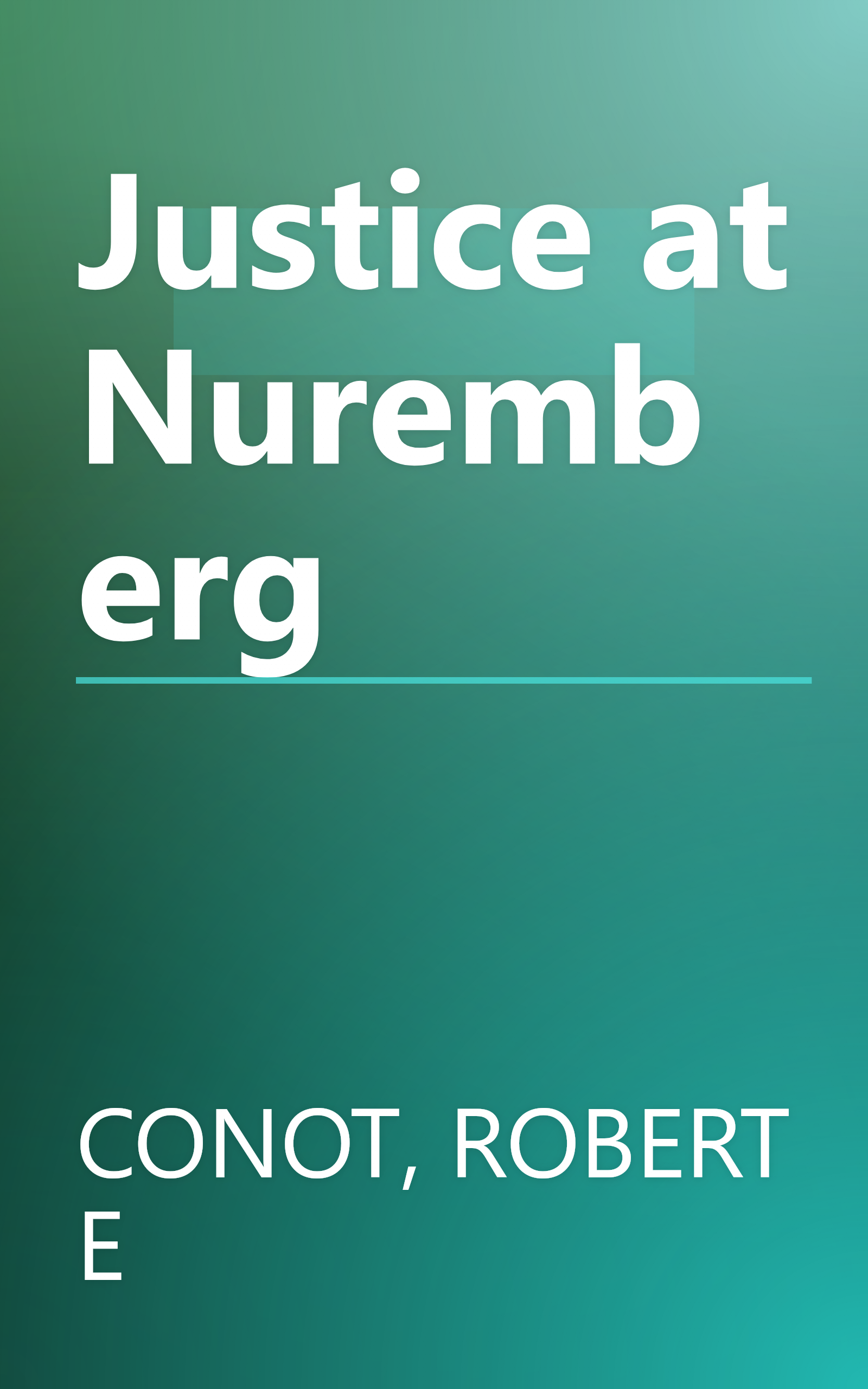 Justice at Nuremberg book cover