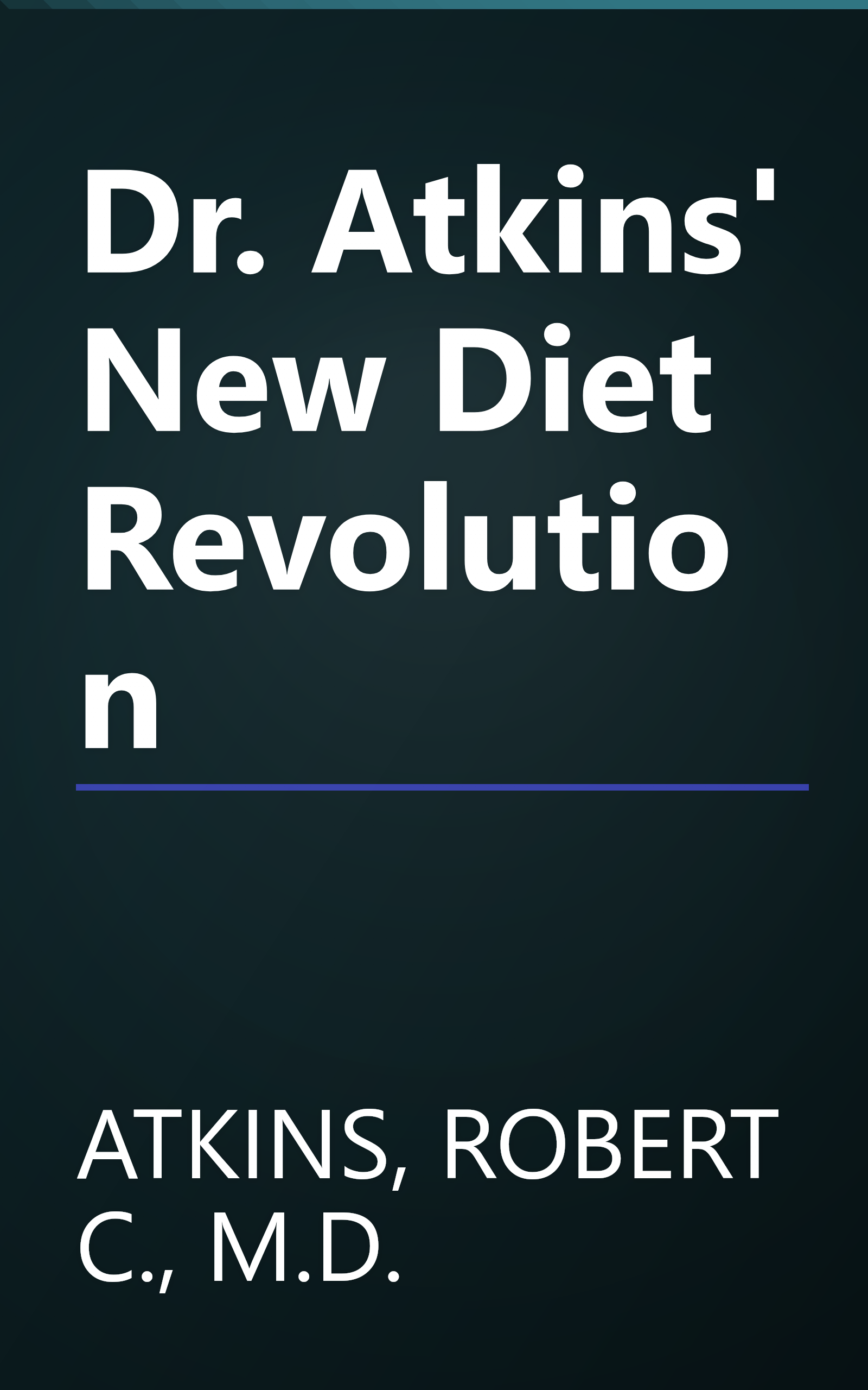 Dr. Atkins' New Diet Revolution book cover