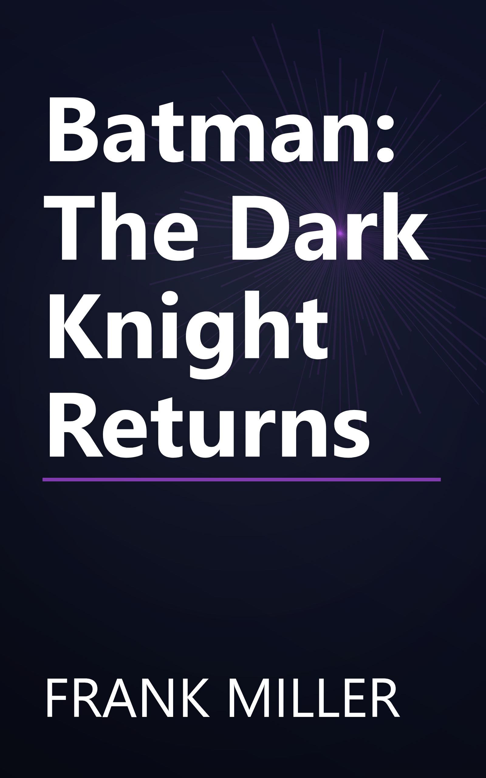 Batman: The Dark Knight Returns book cover