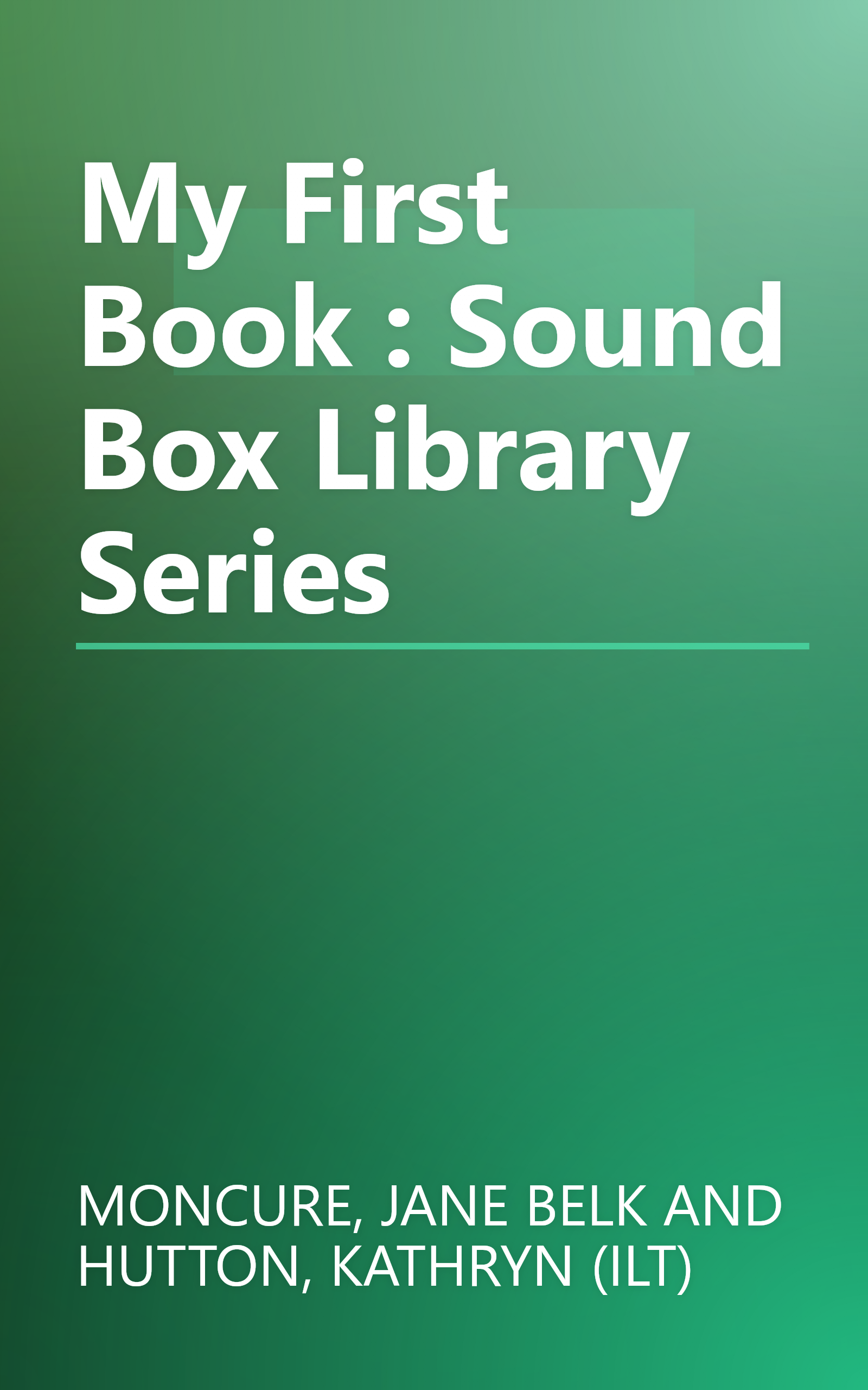My First Book : Sound Box Library Series book cover