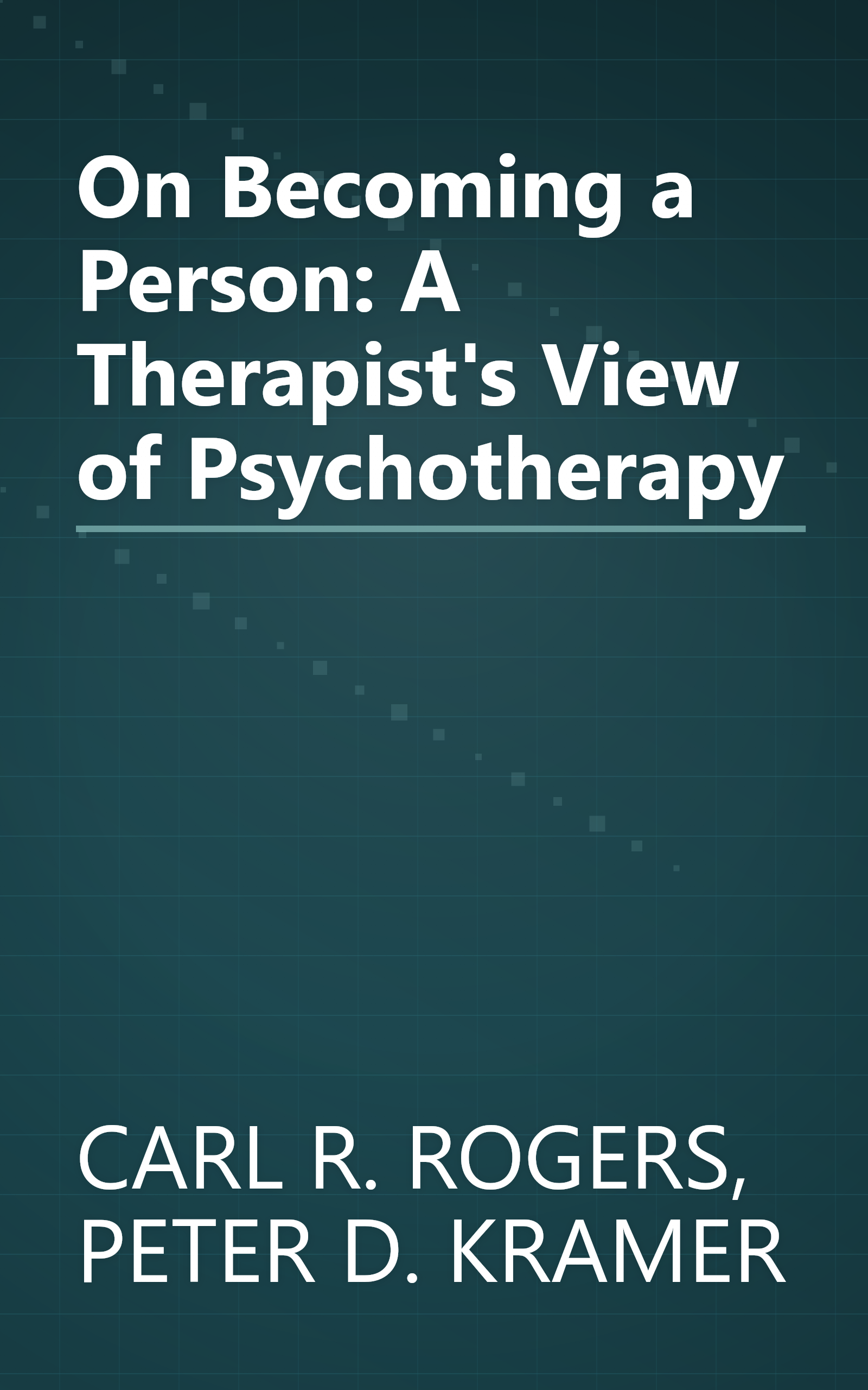 On Becoming a Person:  A Therapist's View of Psychotherapy book cover