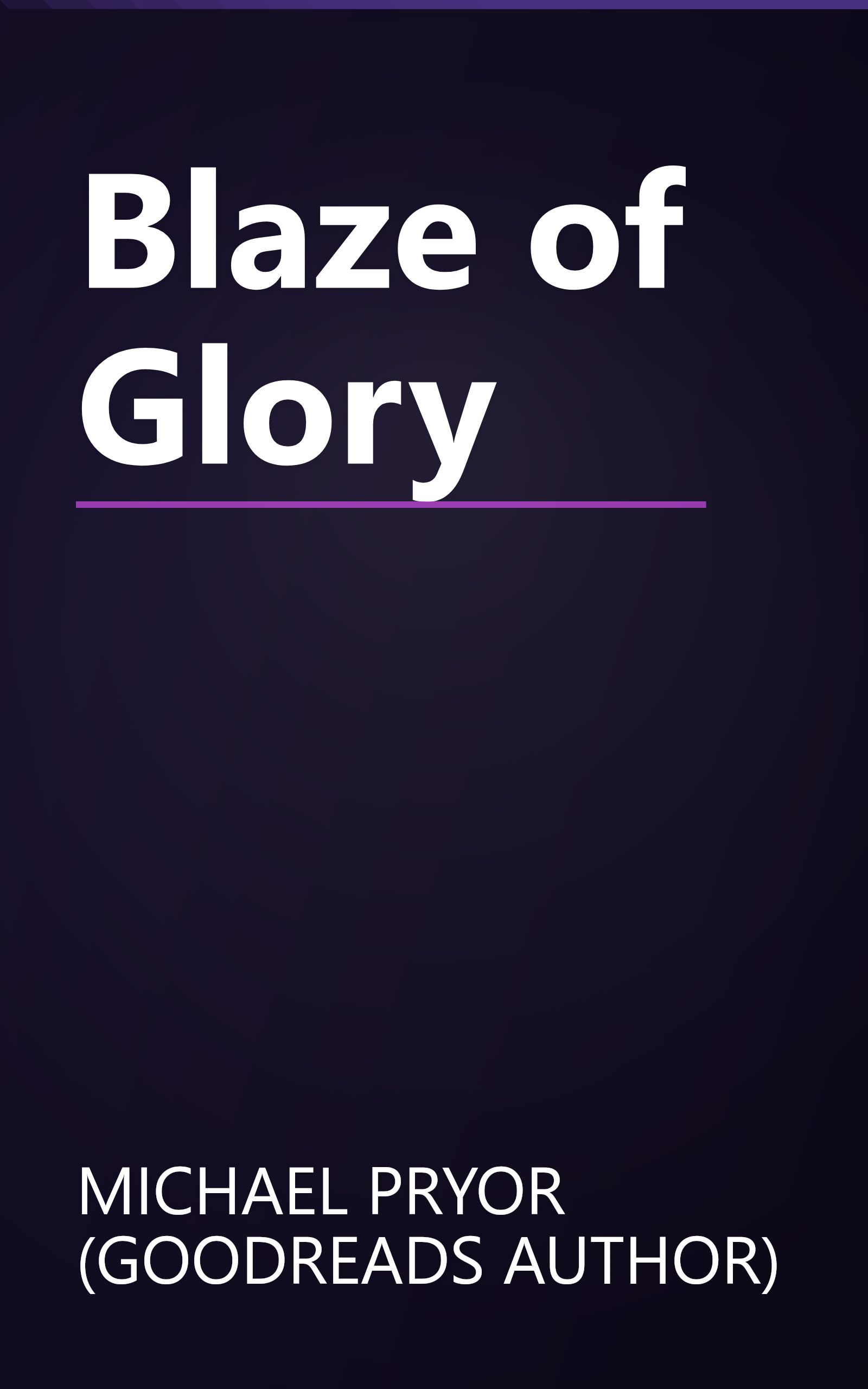 Blaze of Glory book cover