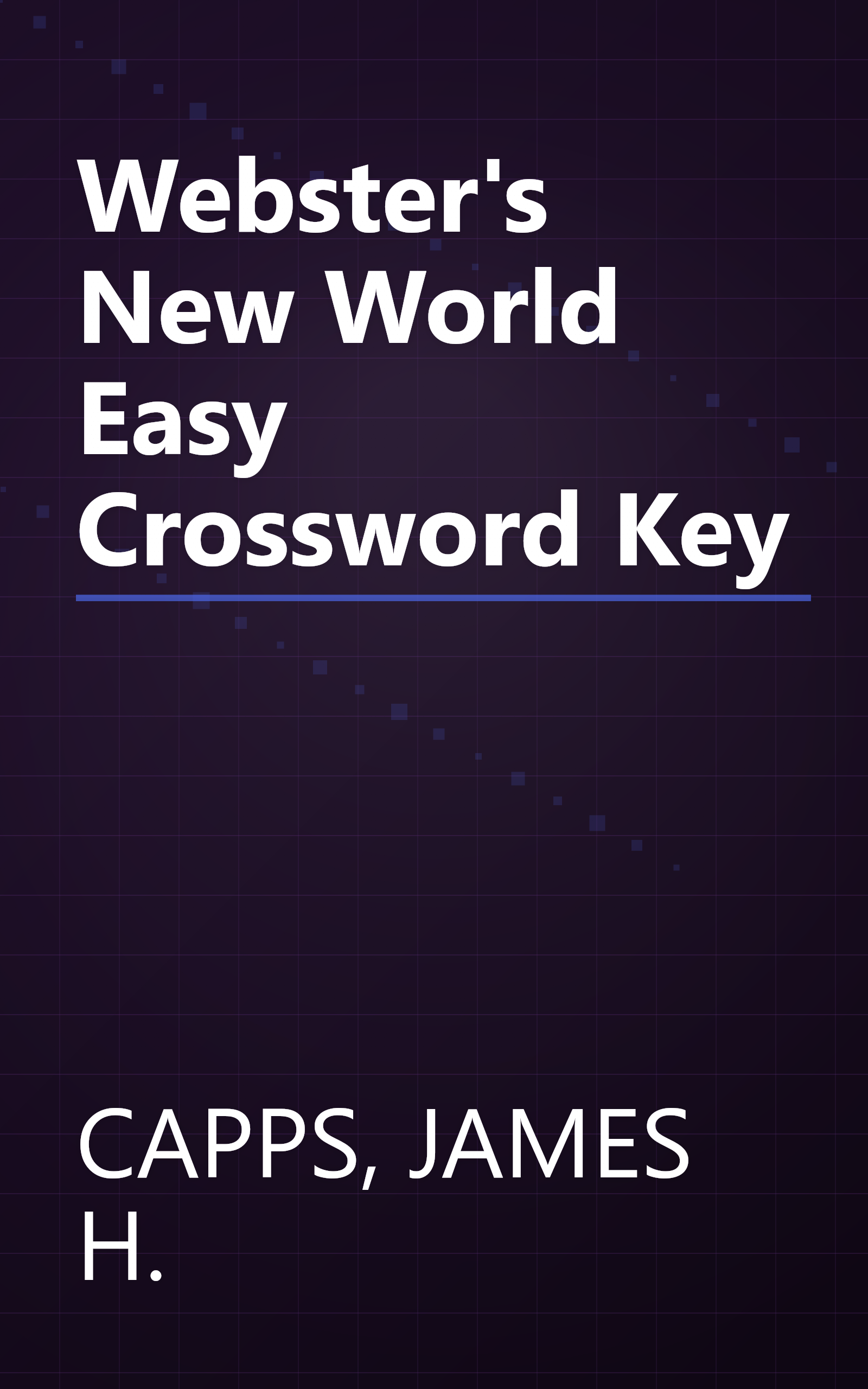 Webster's New World Easy Crossword Key book cover