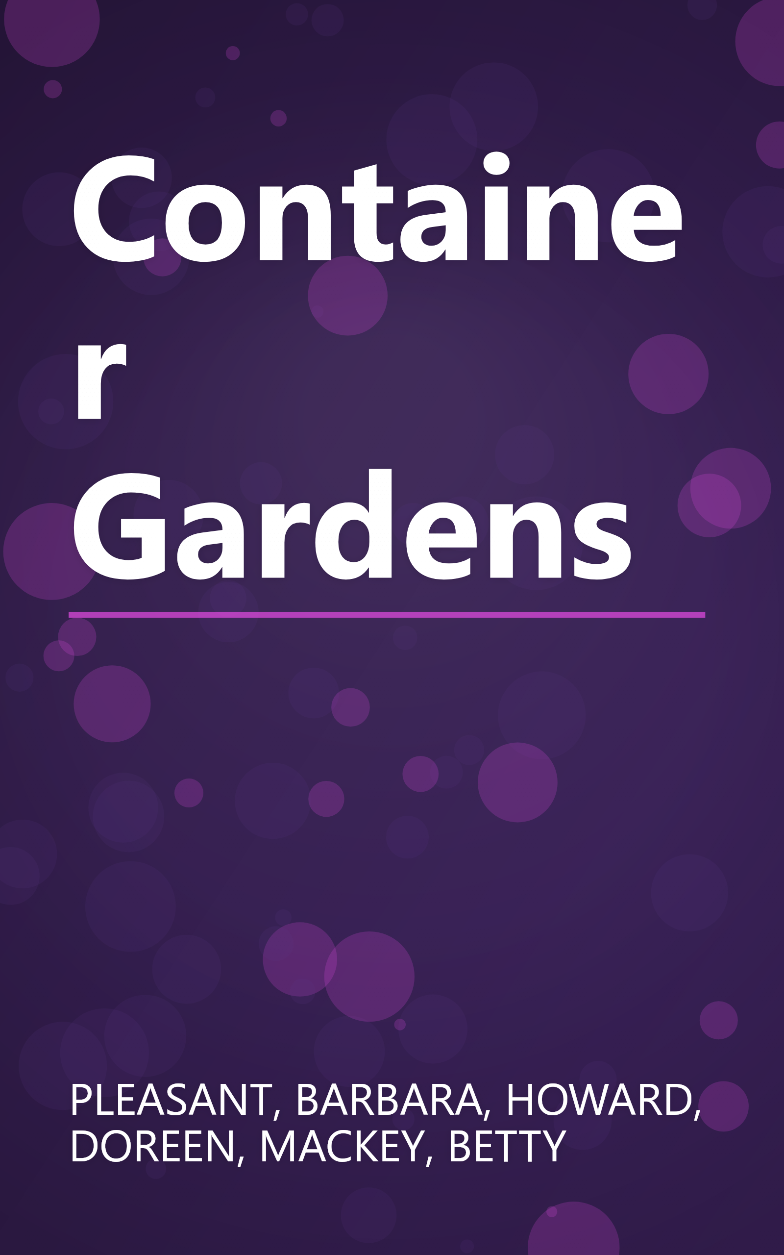 Container Gardens book cover