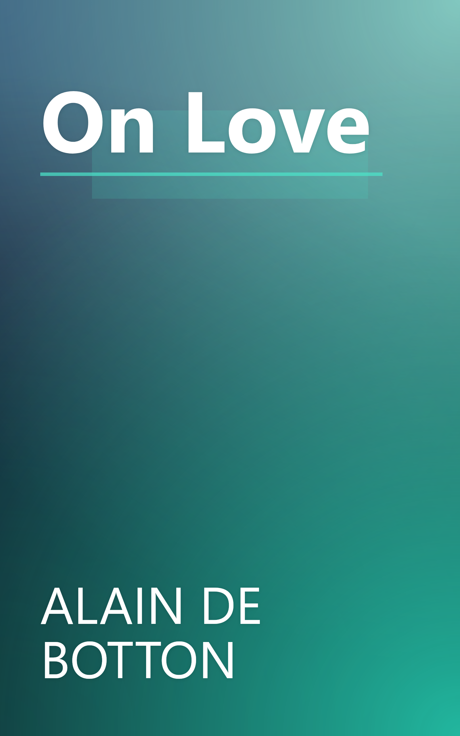 On Love book cover