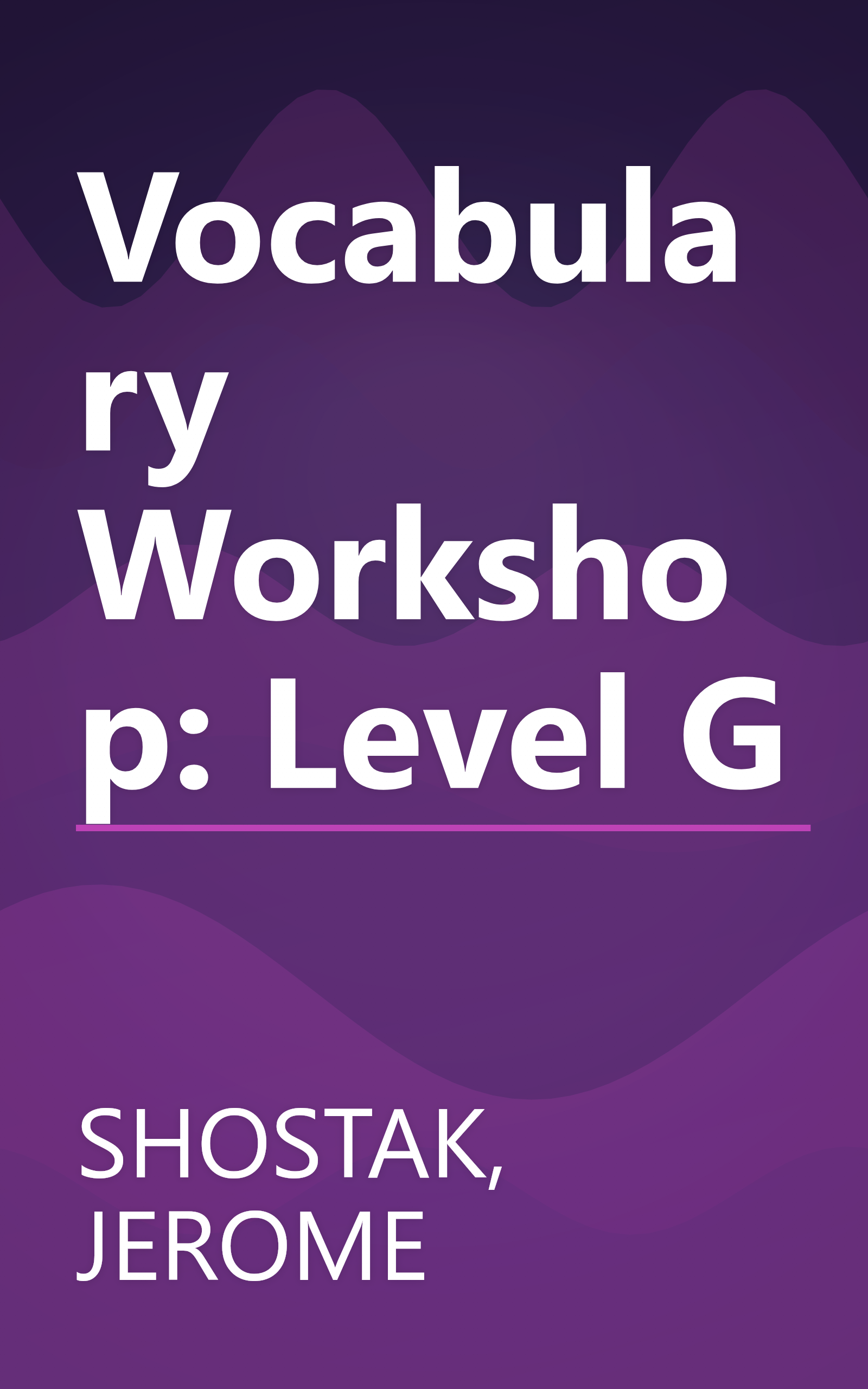 Vocabulary Workshop: Level G book cover
