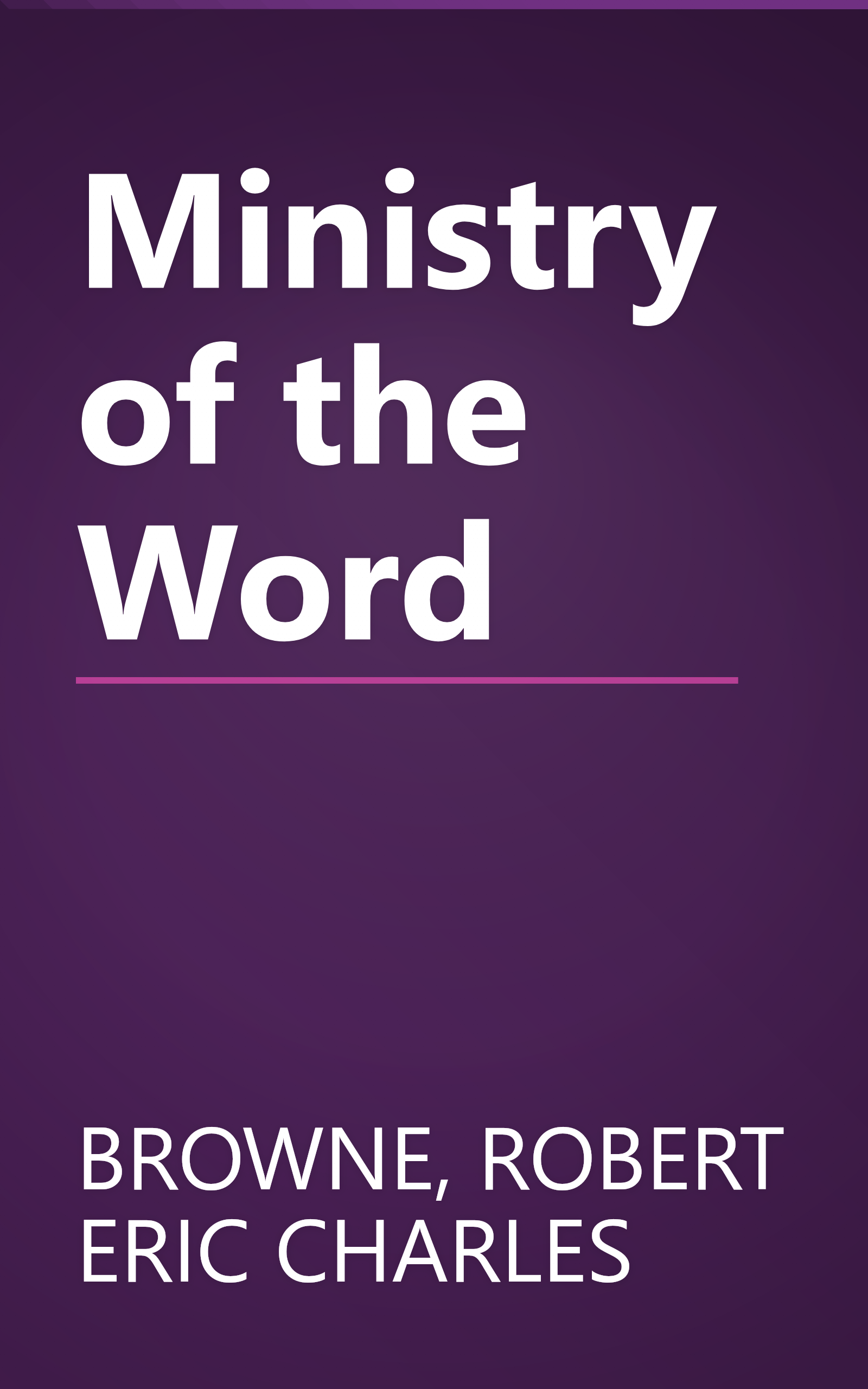Ministry of the Word book cover
