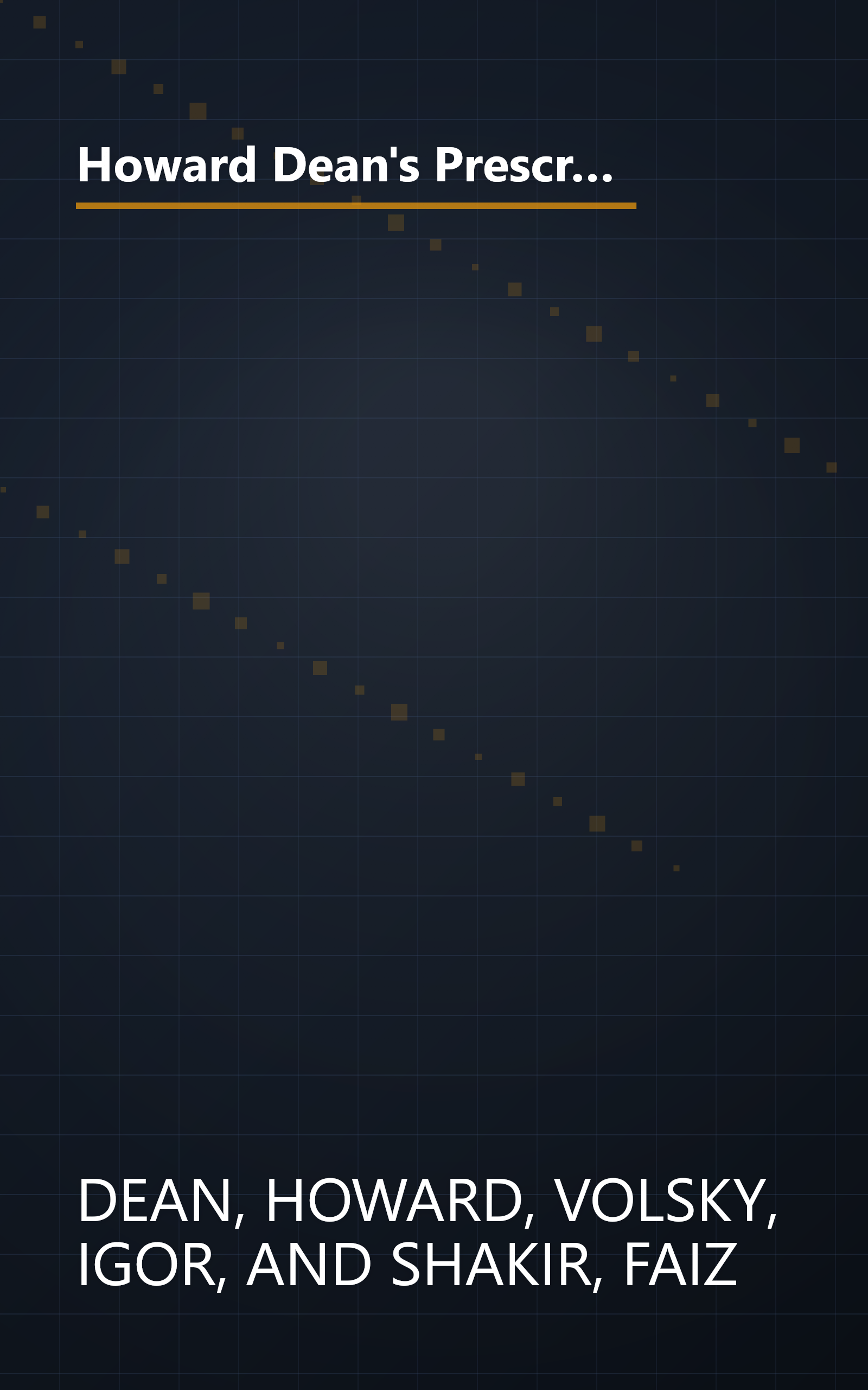 Howard Dean's Prescription for Real Healthcare Reform: How We Can Achieve Affordable Medical Care for Every American and Make Our Jobs Safer book cover