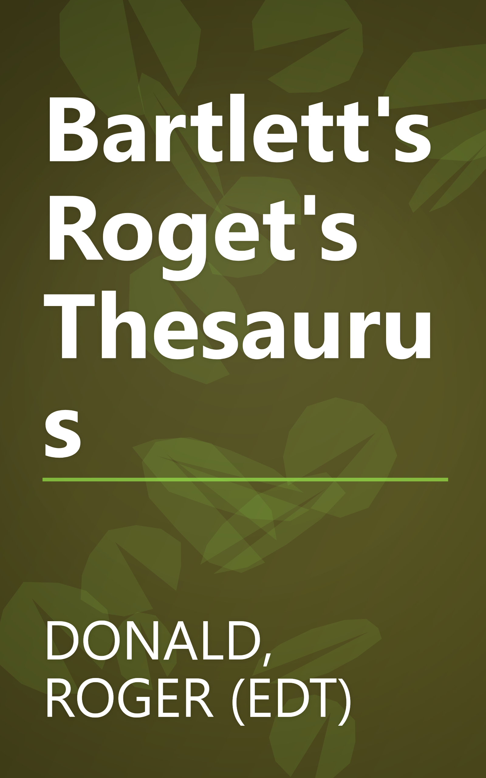 Bartlett's Roget's Thesaurus book cover