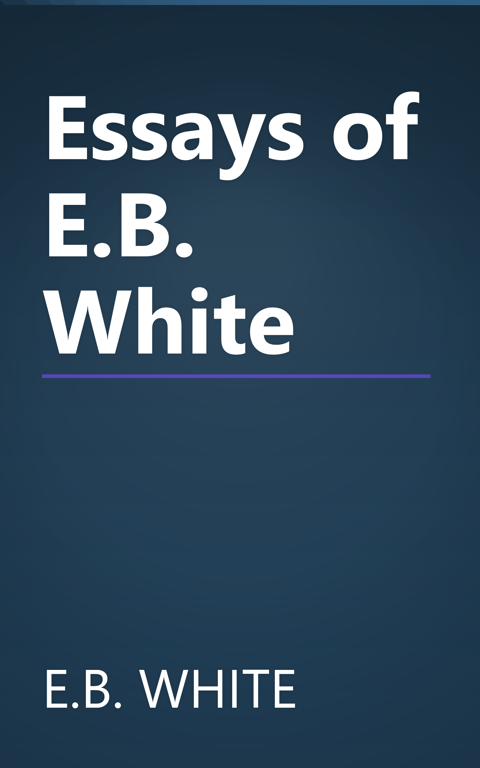 Essays of E.B. White book cover