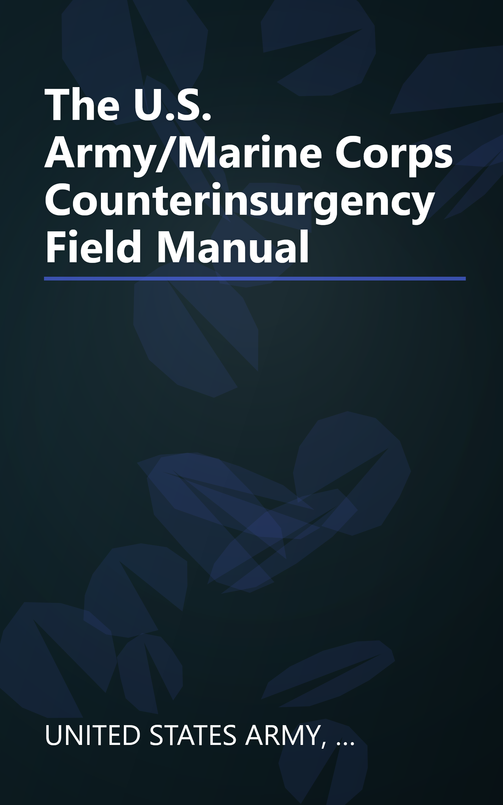The U.S. Army/Marine Corps Counterinsurgency Field Manual book cover