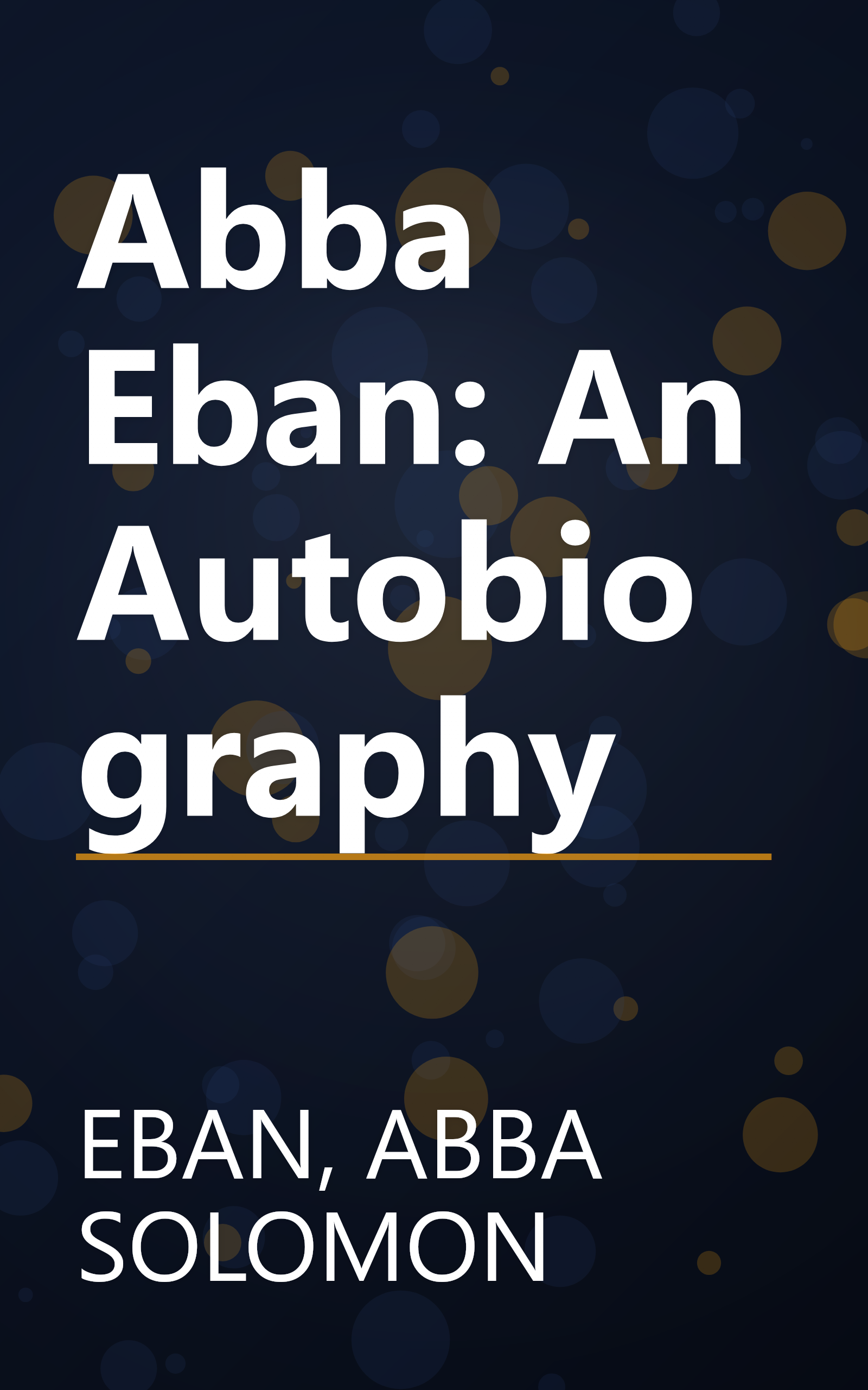 Abba Eban: An Autobiography book cover