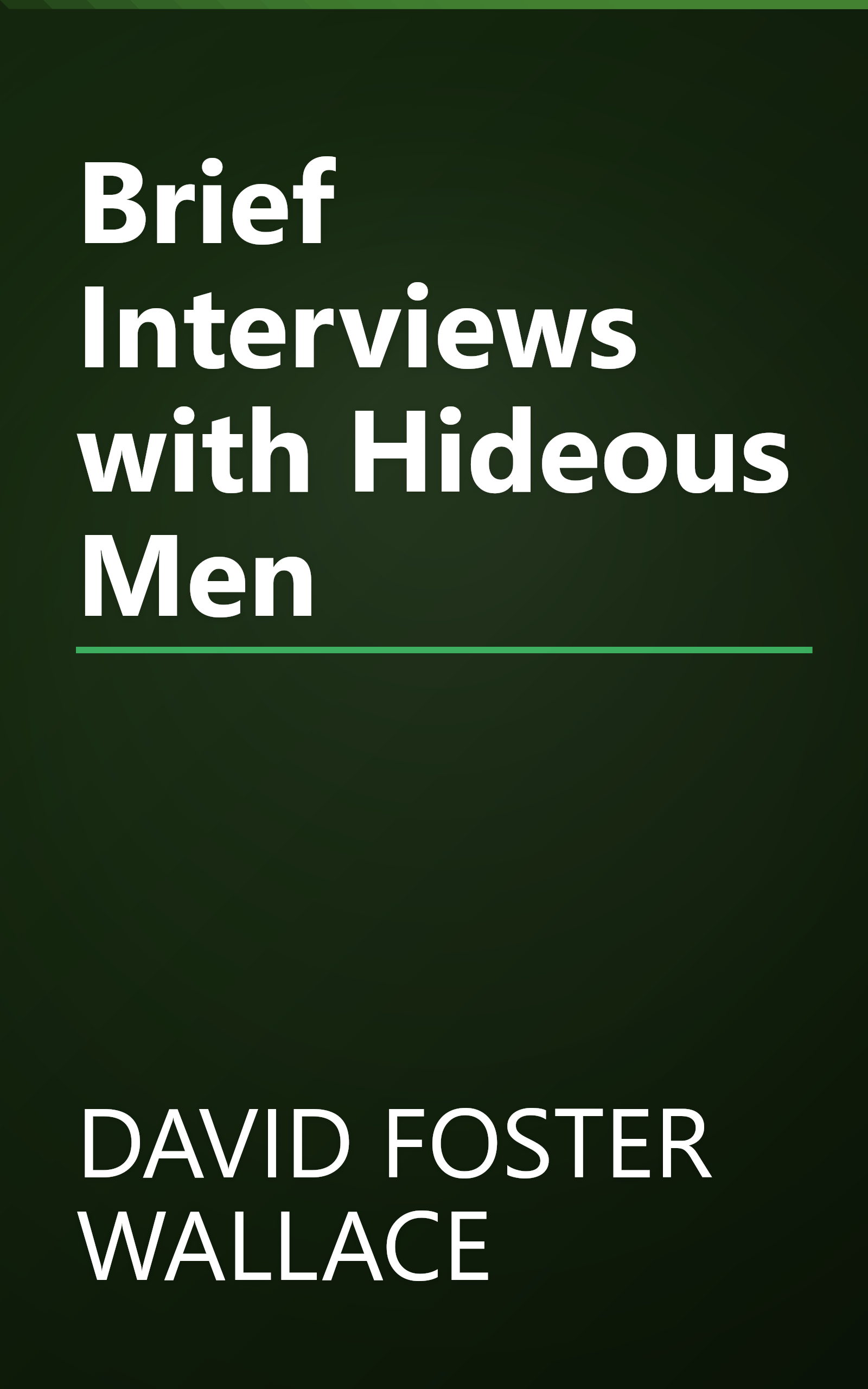 Brief Interviews with Hideous Men book cover