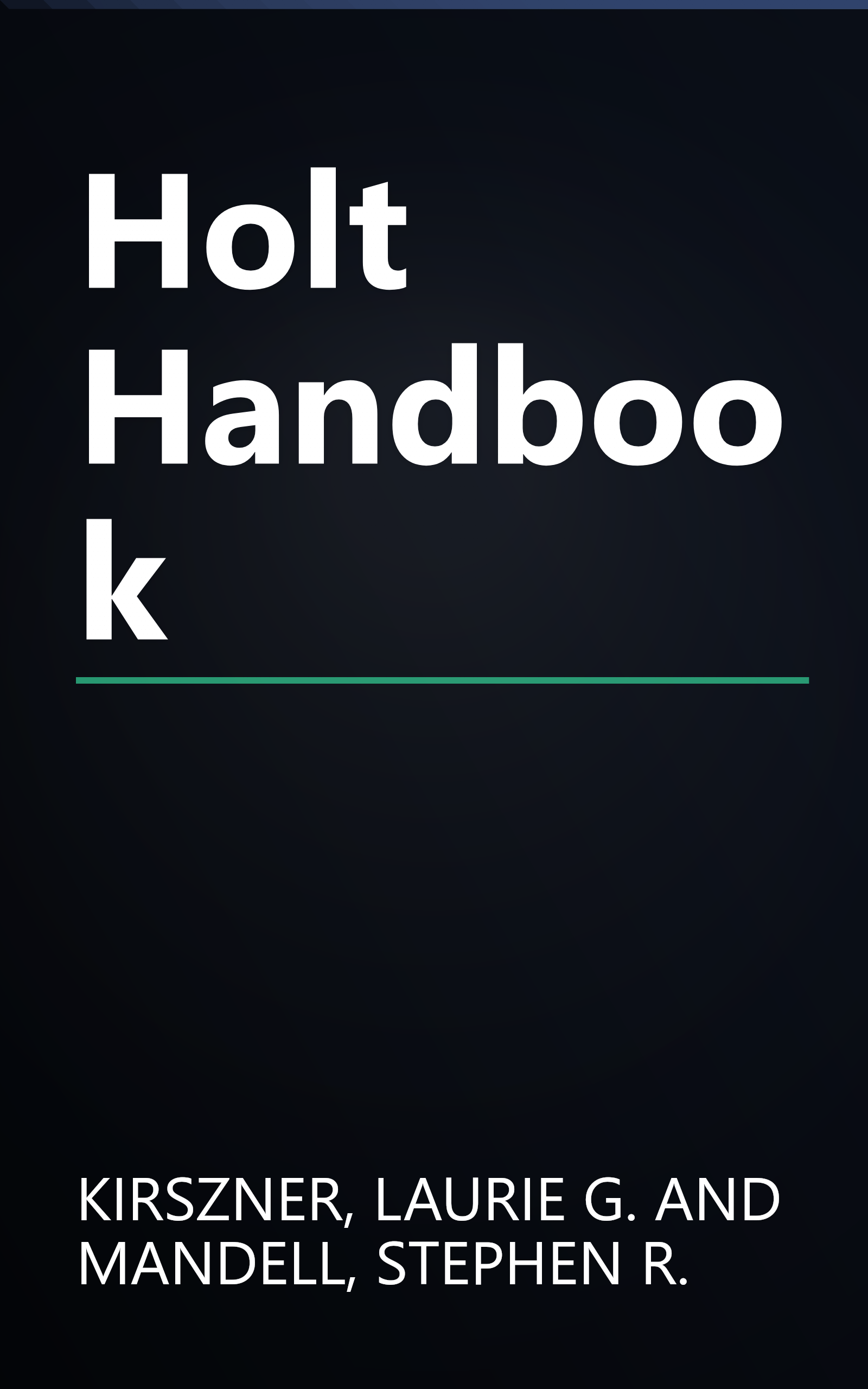 Holt Handbook book cover