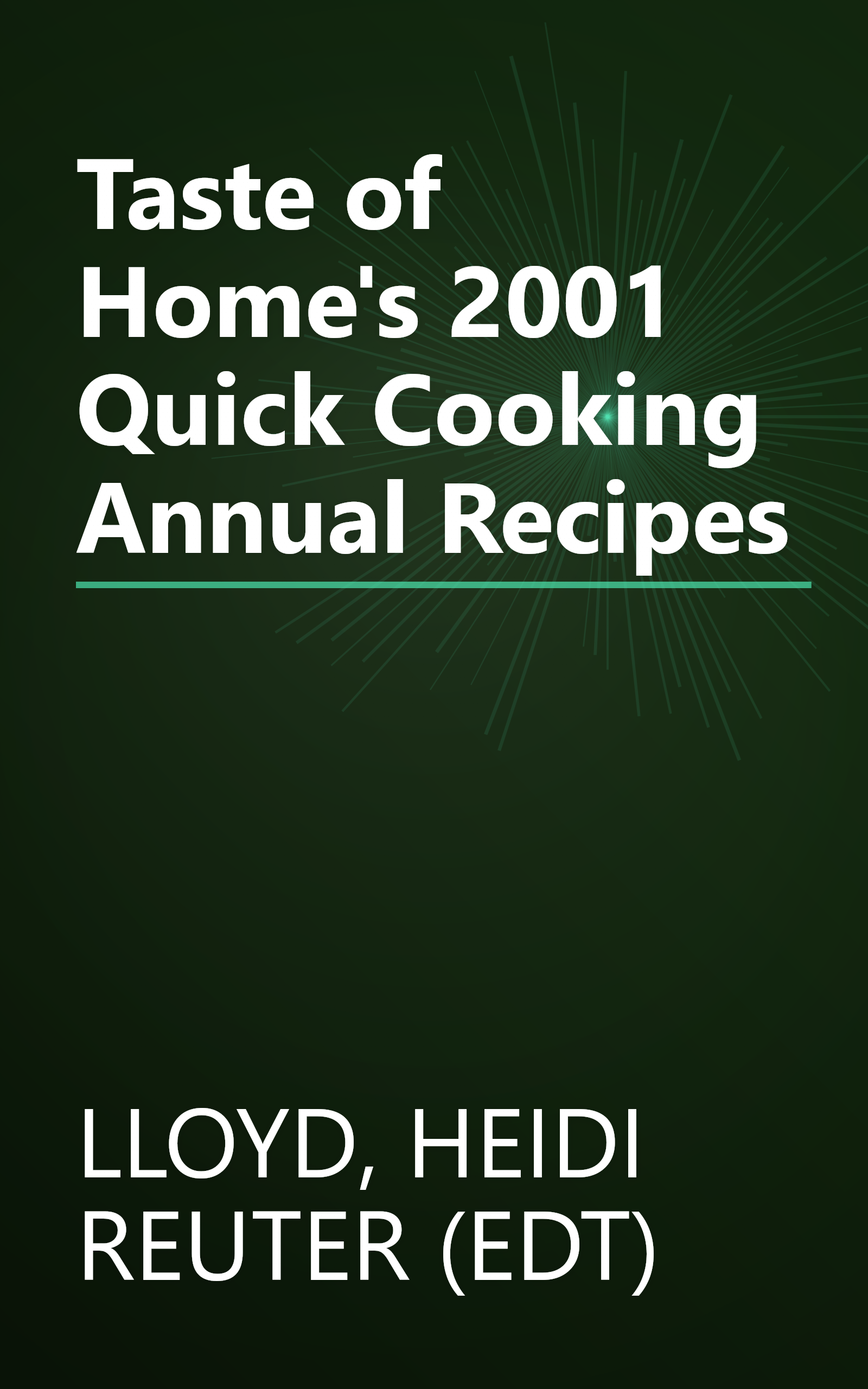 Taste of Home's 2001 Quick Cooking Annual Recipes book cover