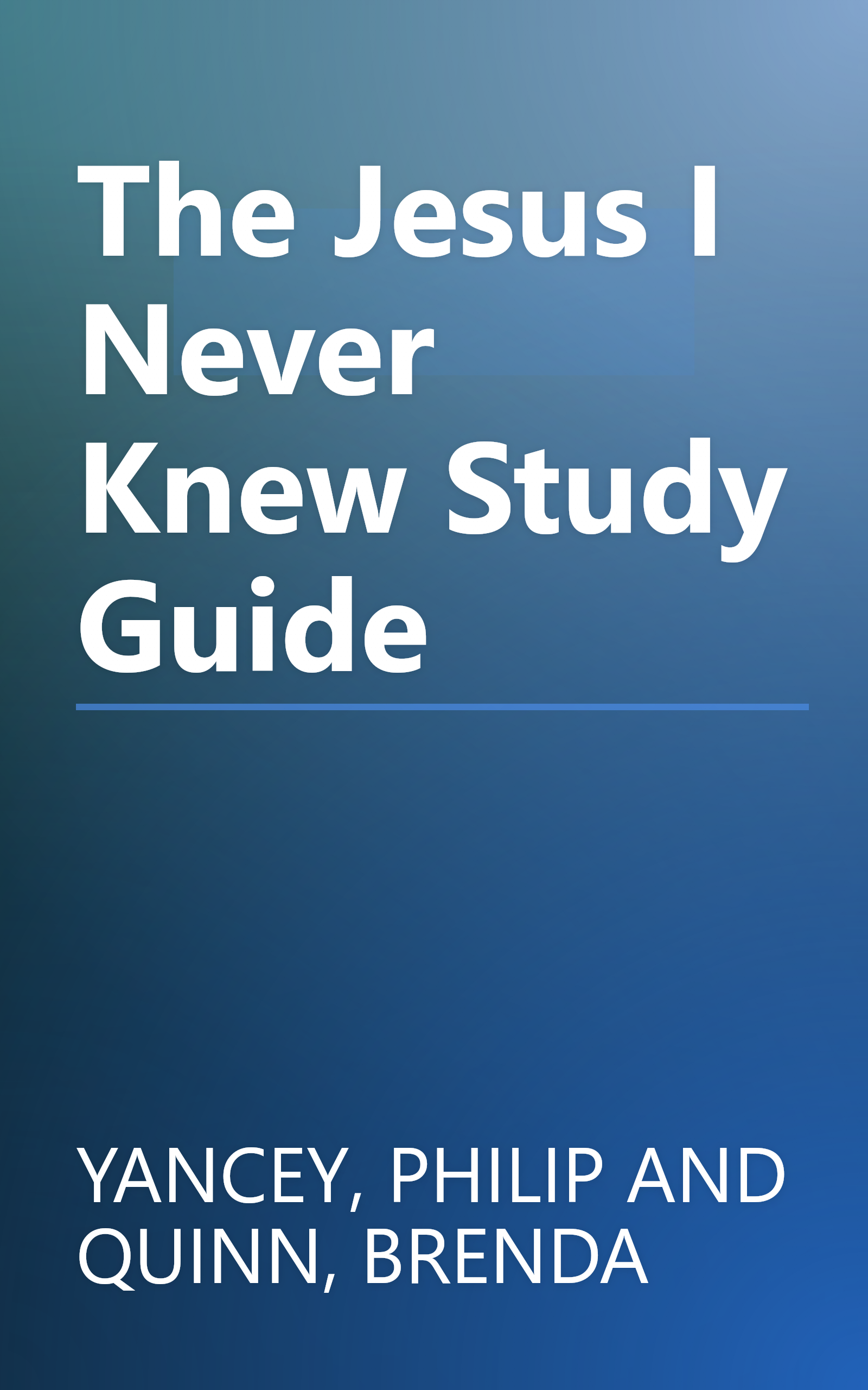 The Jesus I Never Knew Study Guide book cover