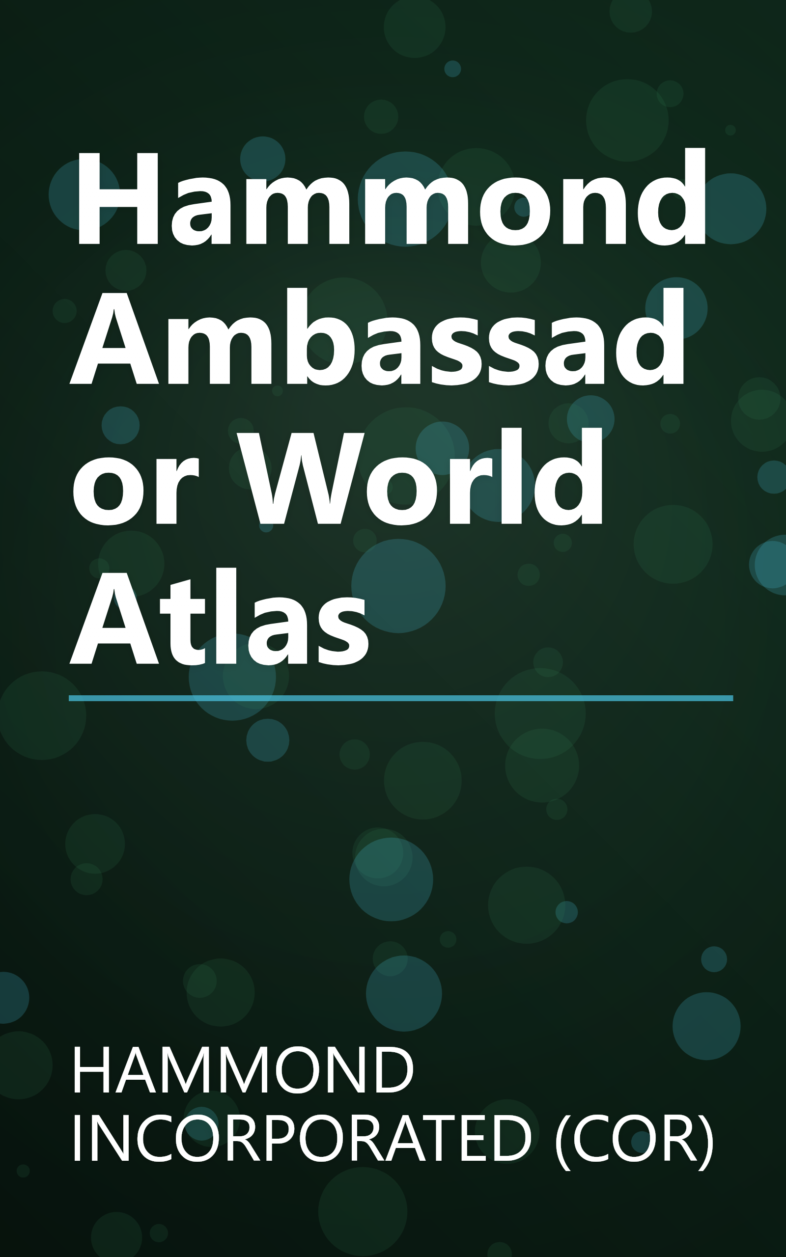 Hammond Ambassador World Atlas book cover