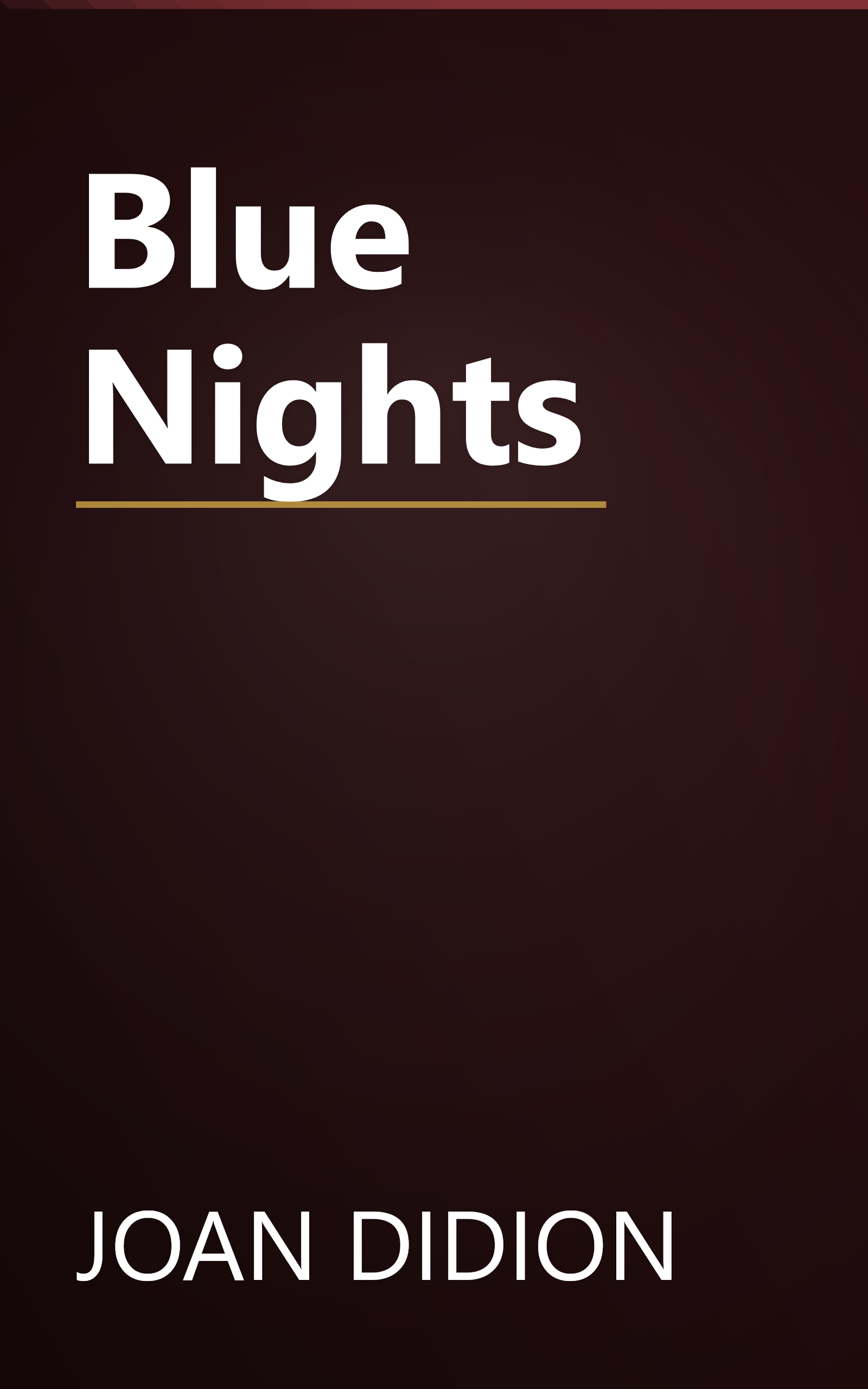 Blue Nights book cover