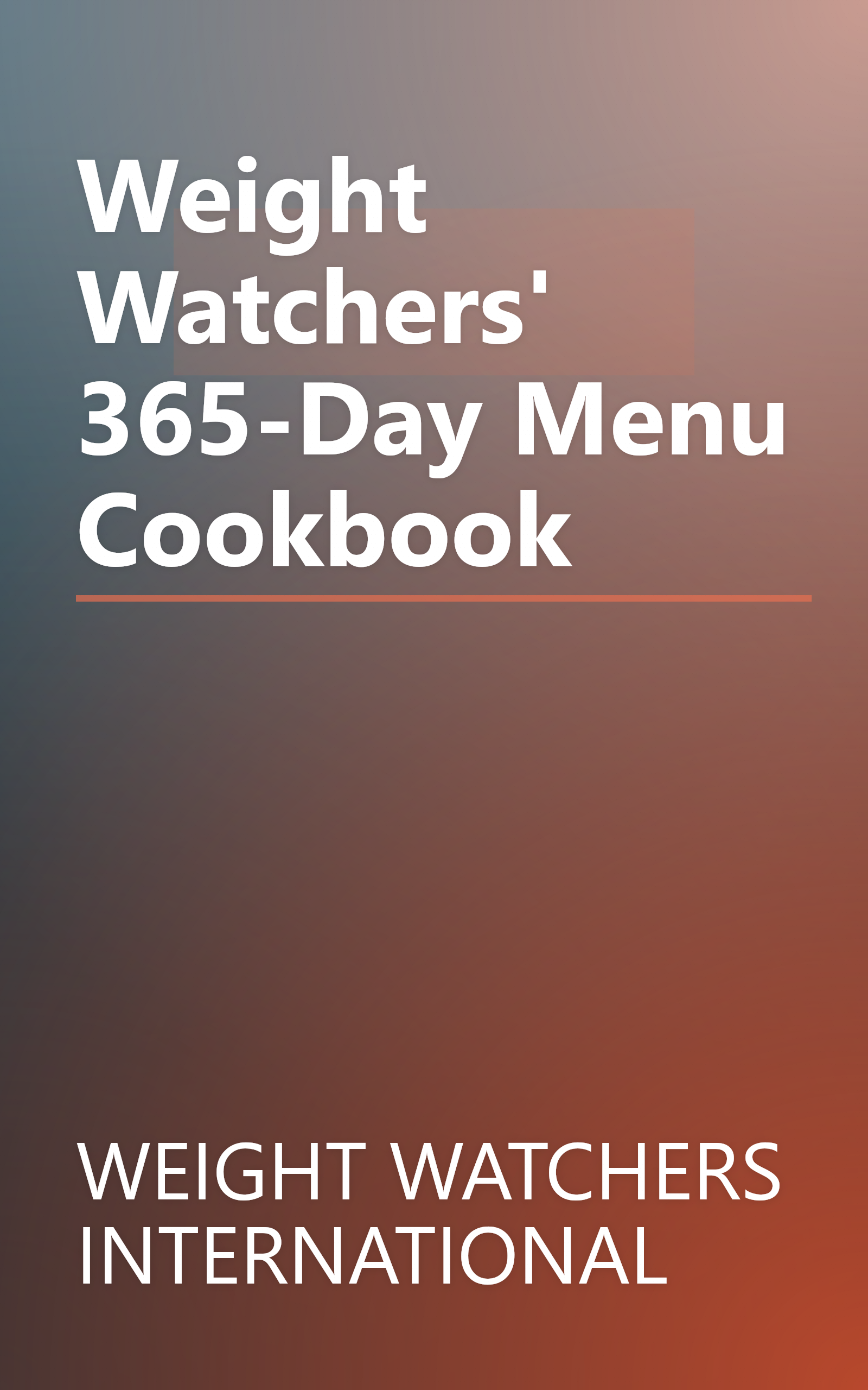 Weight Watchers' 365-Day Menu Cookbook book cover