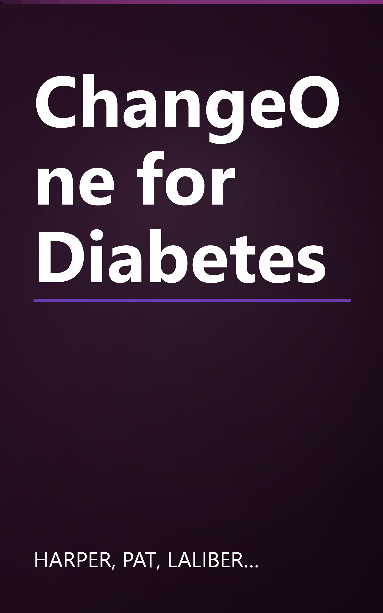 ChangeOne for Diabetes book cover