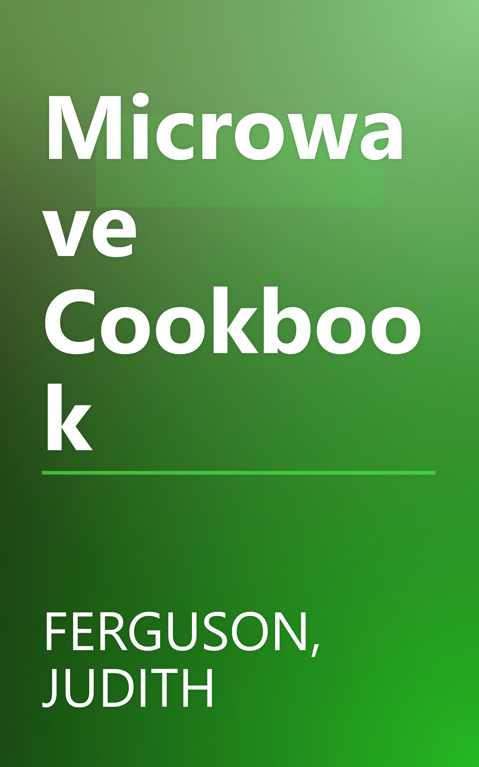 Microwave Cookbook book cover
