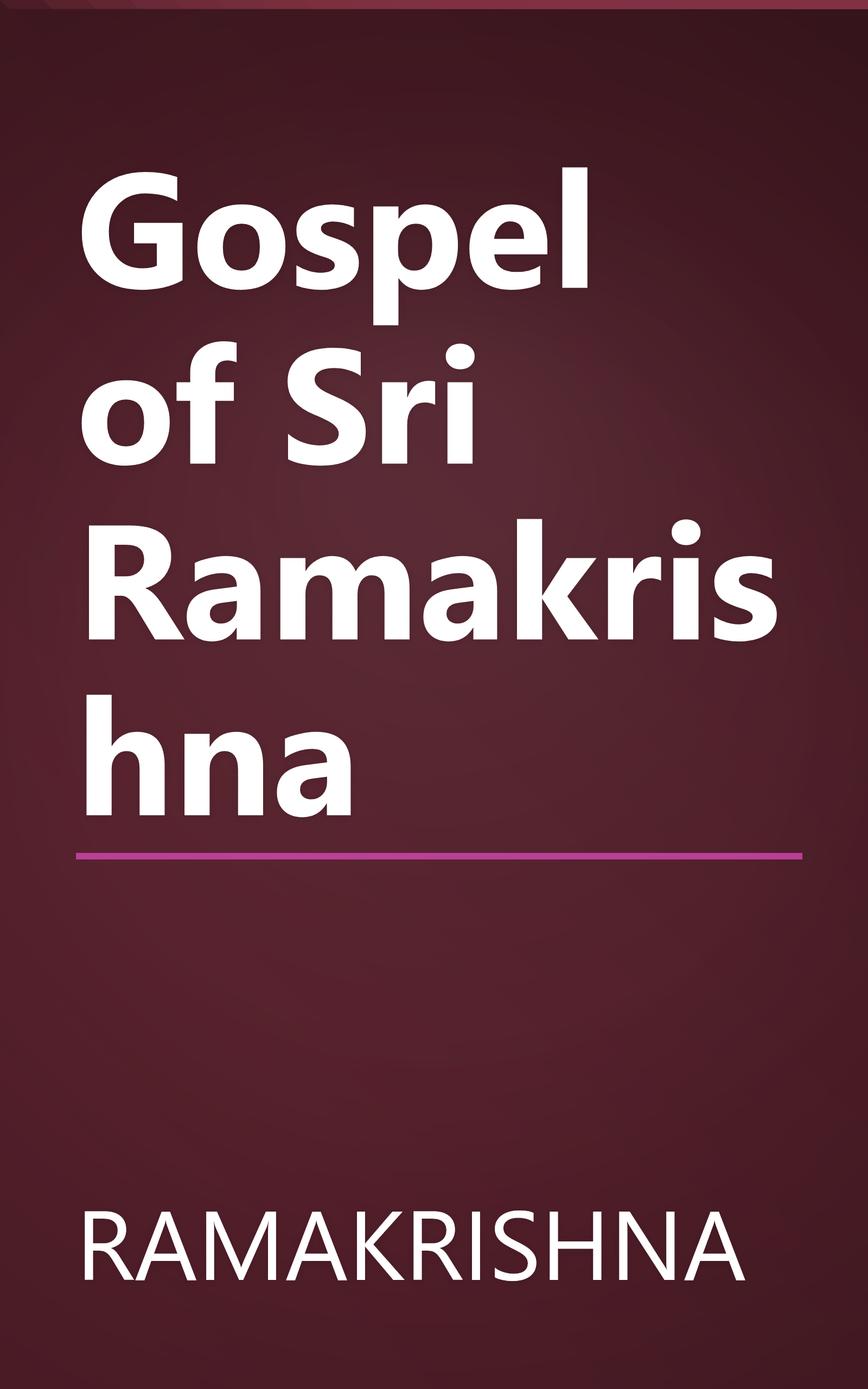 Gospel of Sri Ramakrishna book cover