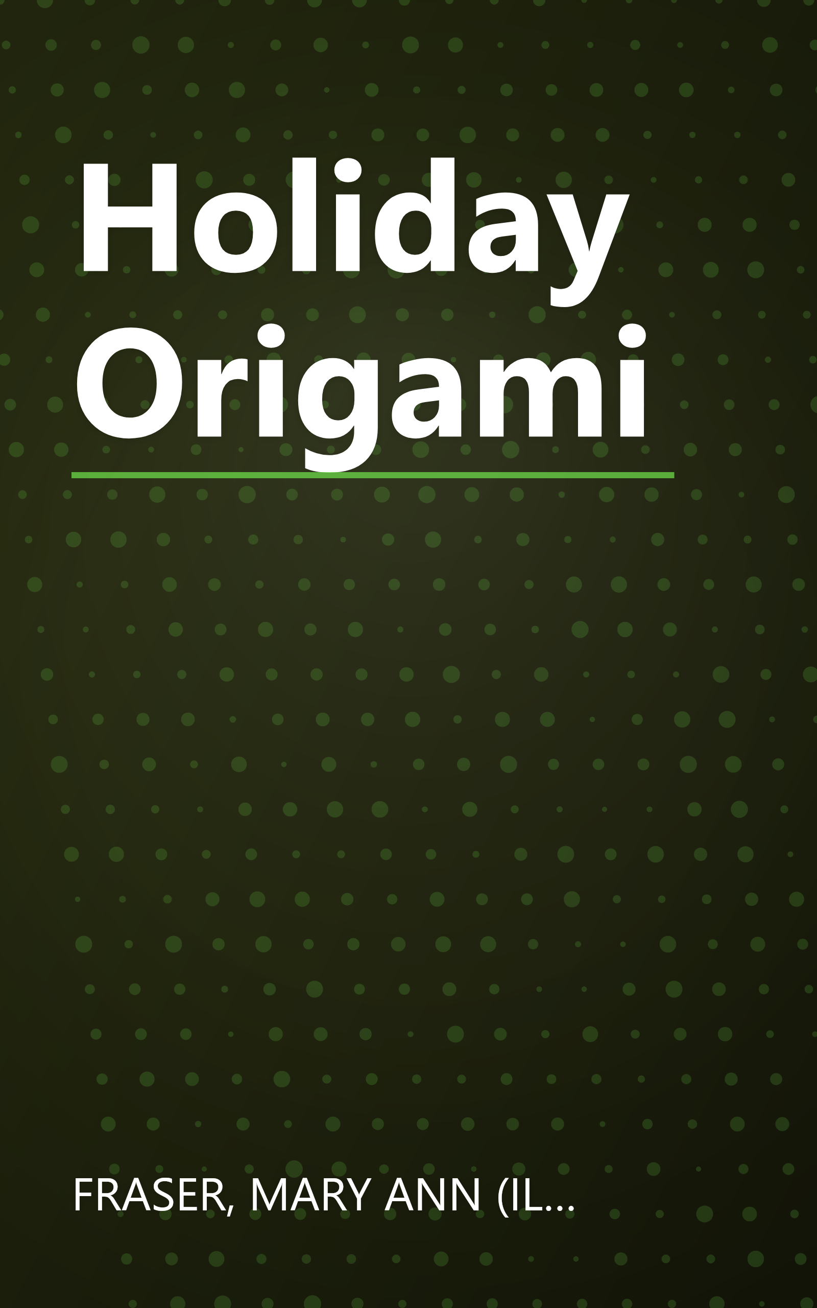 Holiday Origami book cover