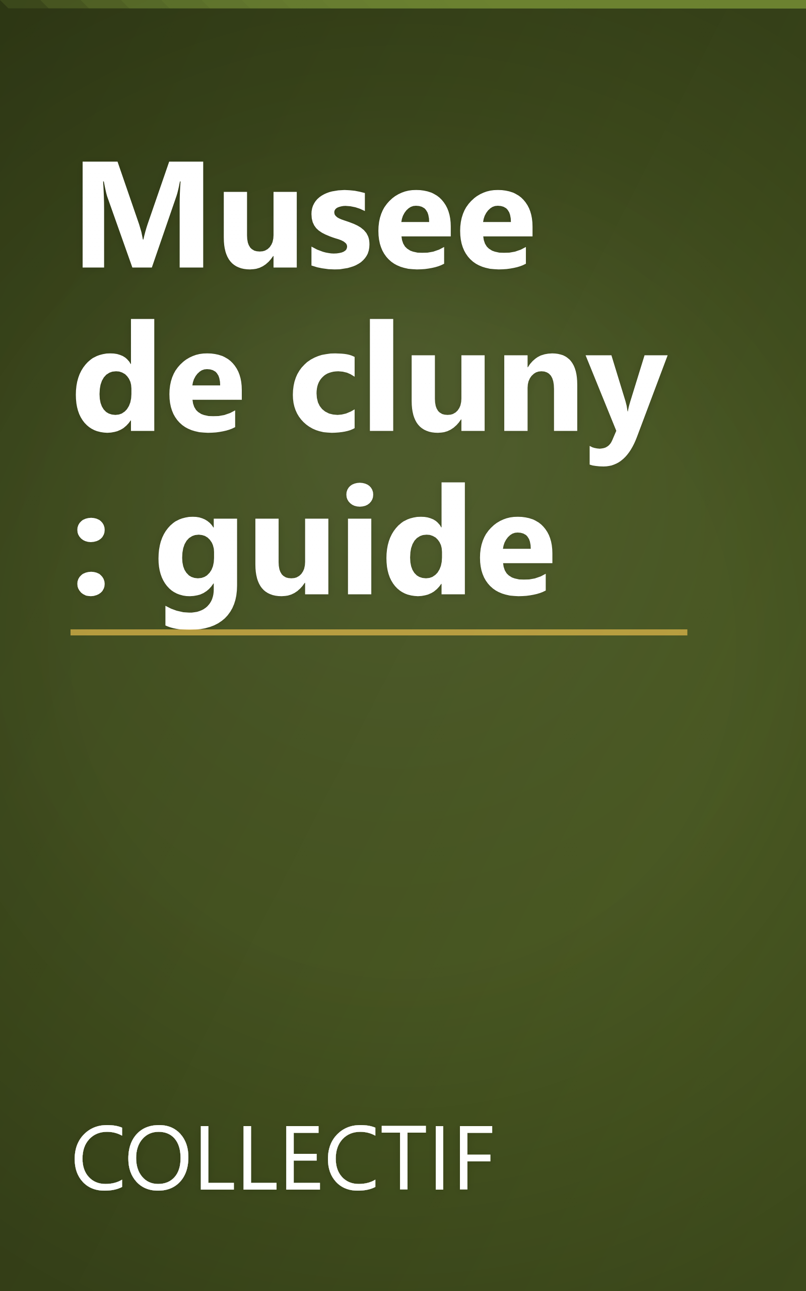 Musee de cluny : guide book cover