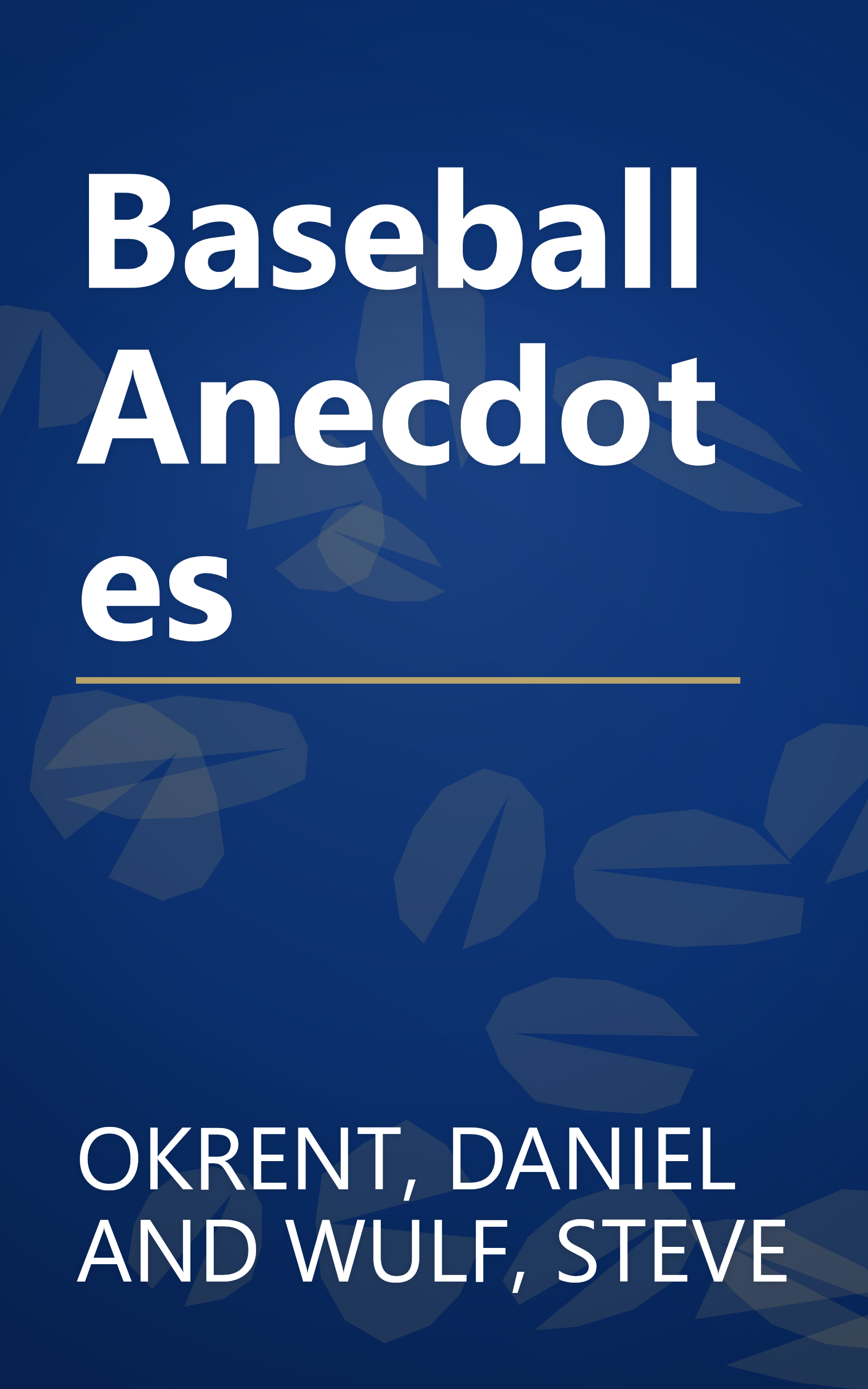 Baseball Anecdotes book cover