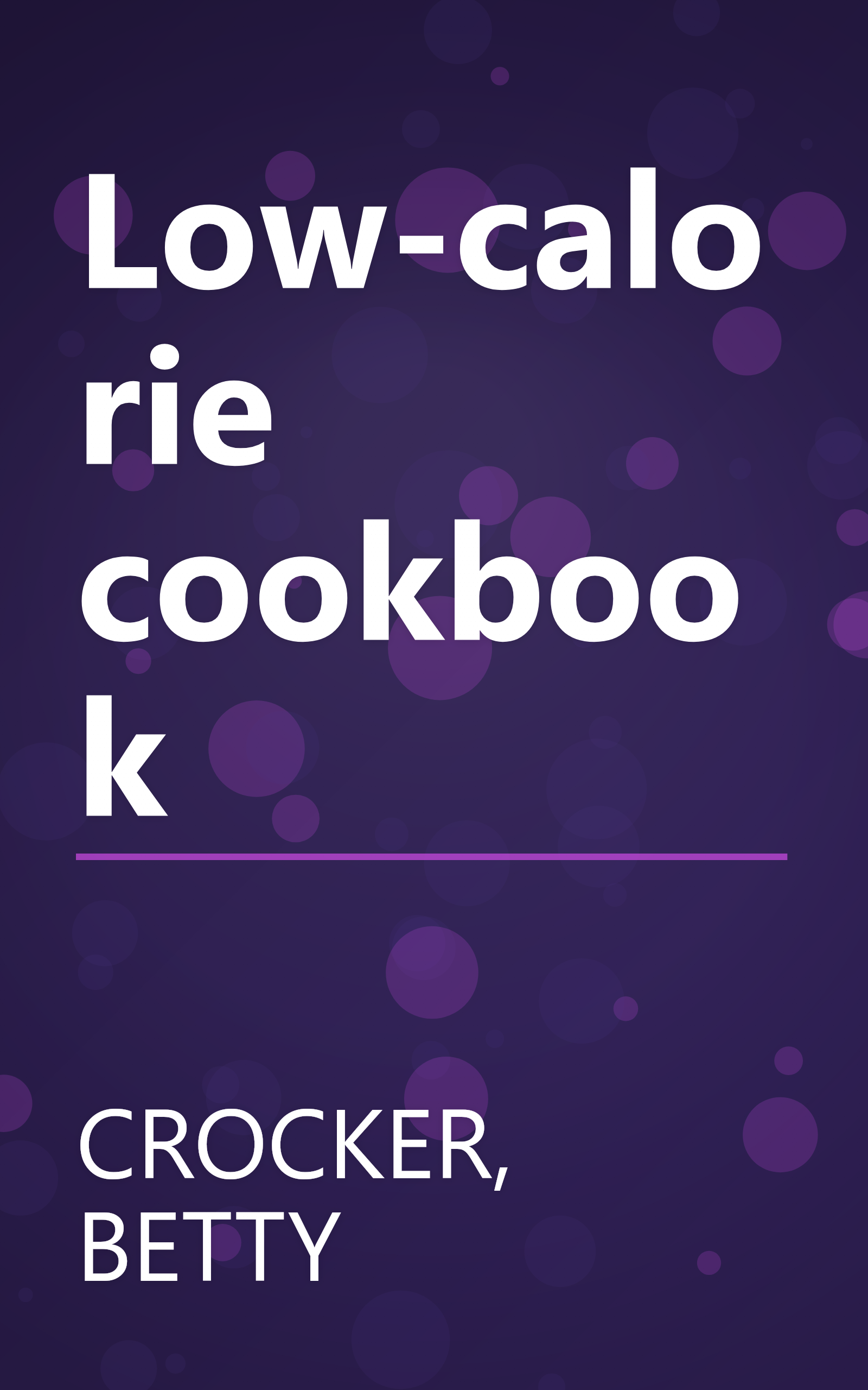 Low-calorie cookbook book cover